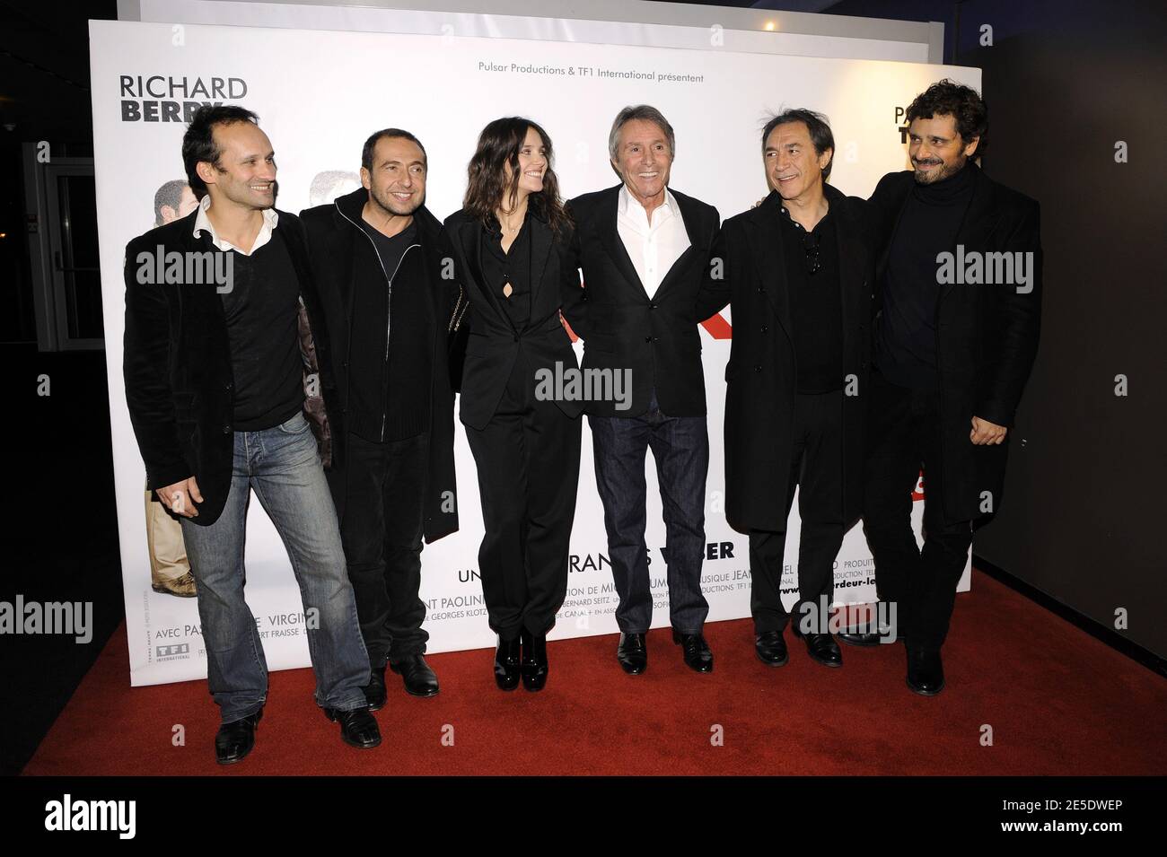 (L-R) Unknown, Patrick Timsit, Virginie Ledoyen, Francis Veber, Richard ...