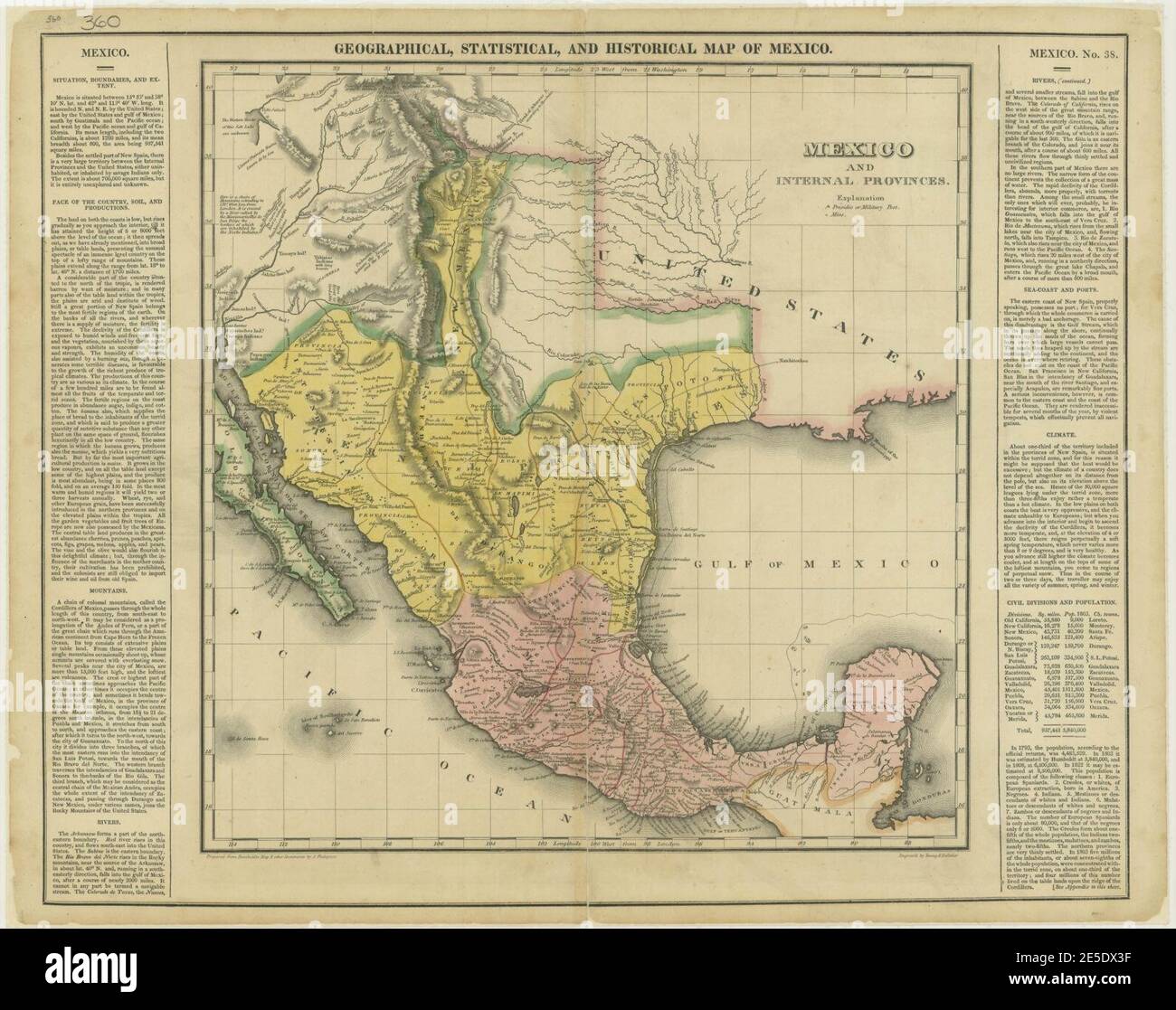 Mexico in 1822 Stock Photo - Alamy