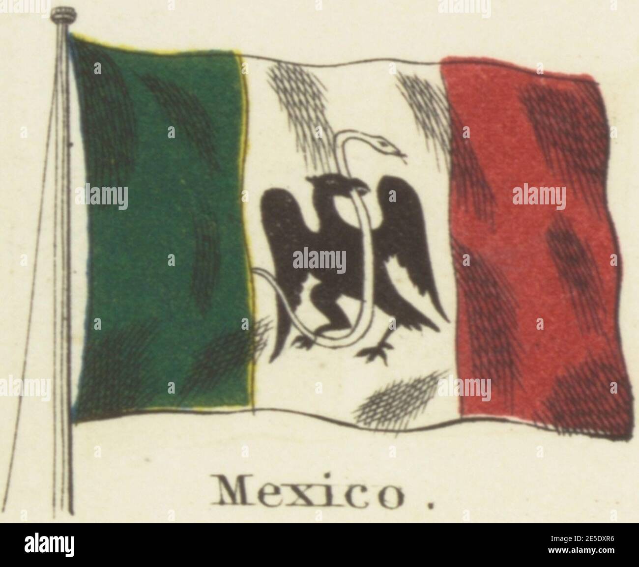 Mexico. Johnson's new chart of national emblems, 1868 Stock Photo - Alamy