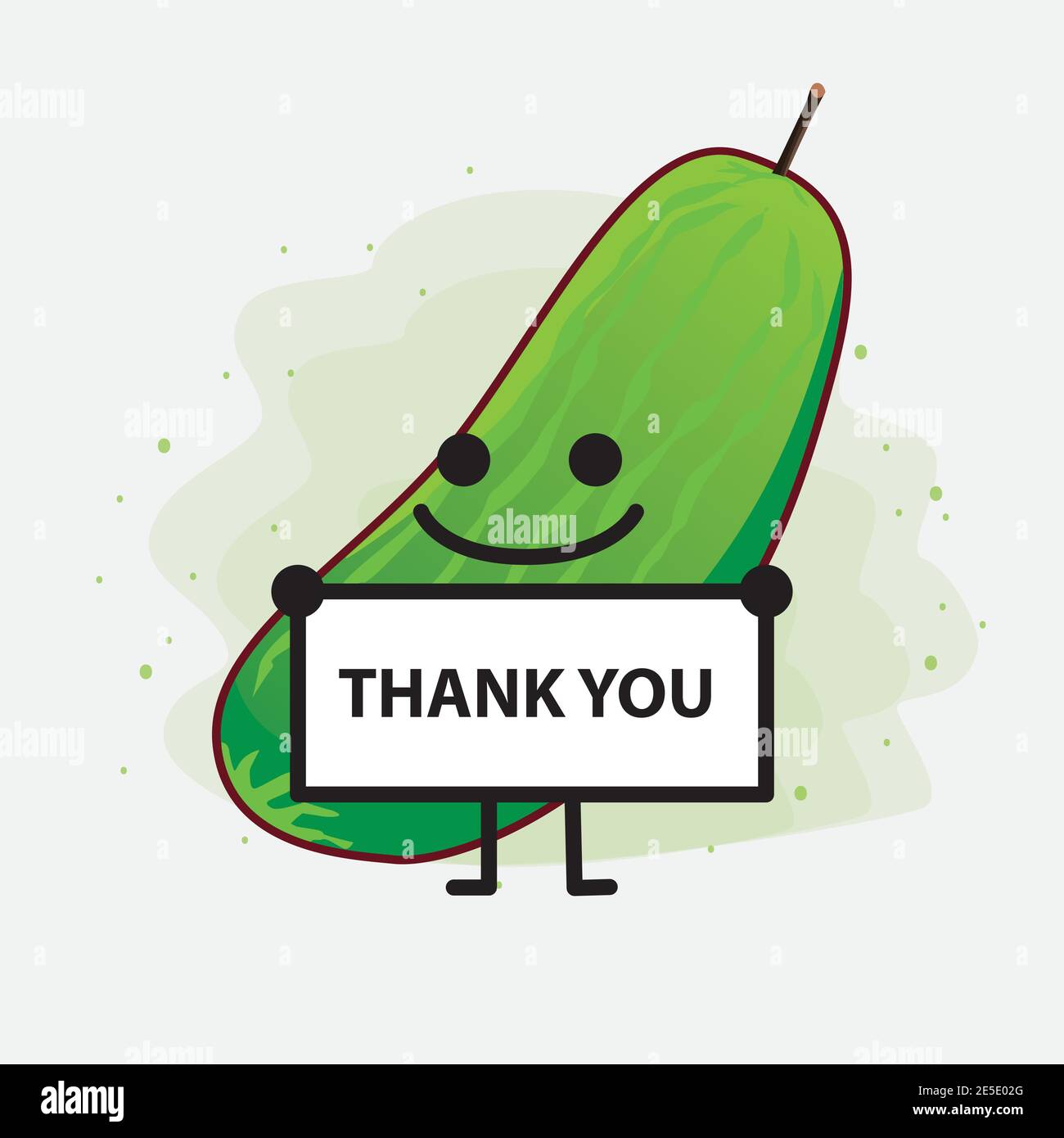 An illustration of Cute Cucumber Fruit Character Vector Stock Vector ...