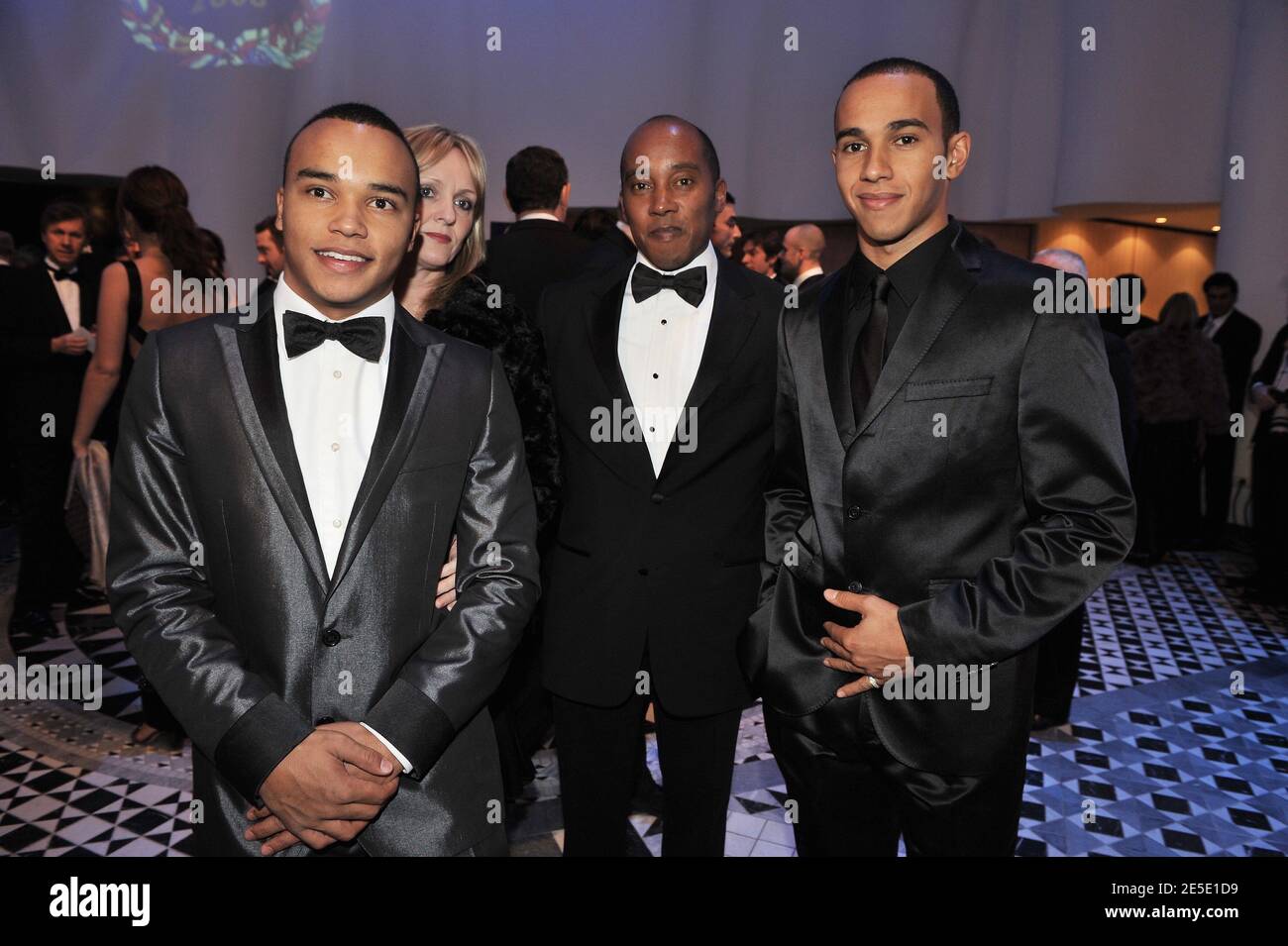 Formula one driver Lewis Hamilton with his father Anthony and brother ...