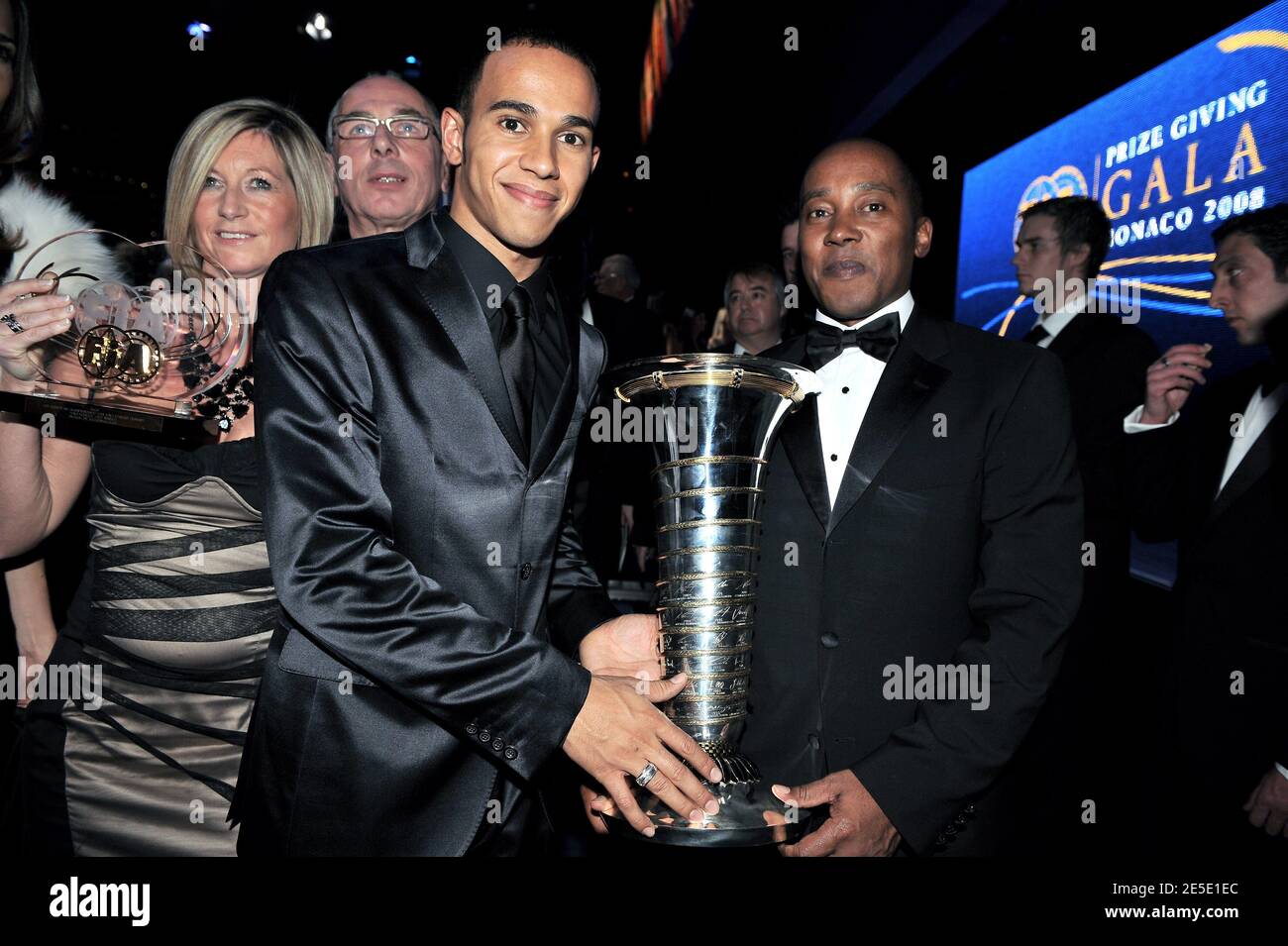 Formula one driver Lewis Hamilton with his father Anthony during the ...