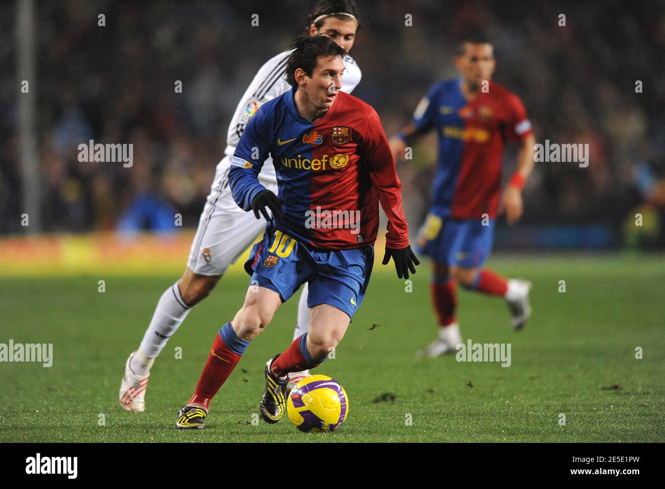 Barcelona's Lionel Messi during the Spanish First League Soccer match ...