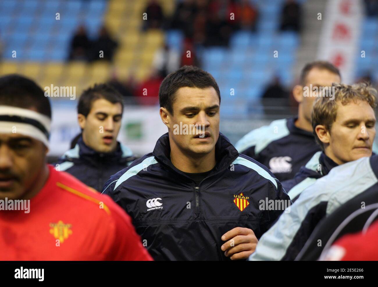USA Perpignan's Daniel Carter prior to the Heineken Cup rugby match ...