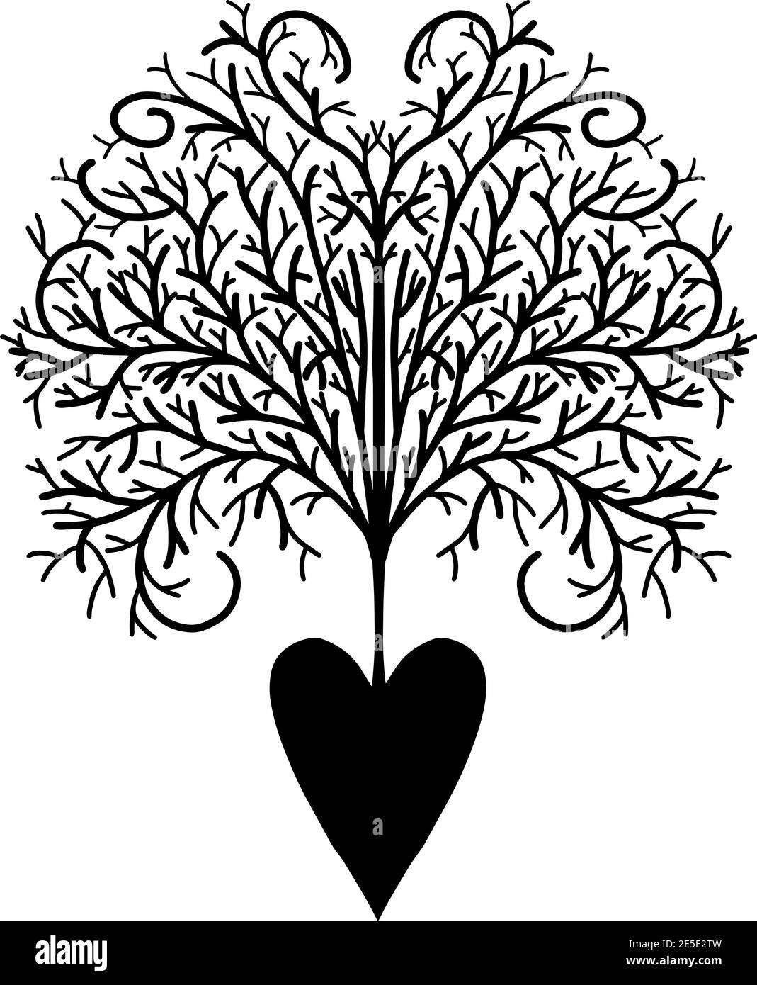 Tree of Life Hand Drawn Design Vector Stock Vector Image & Art - Alamy