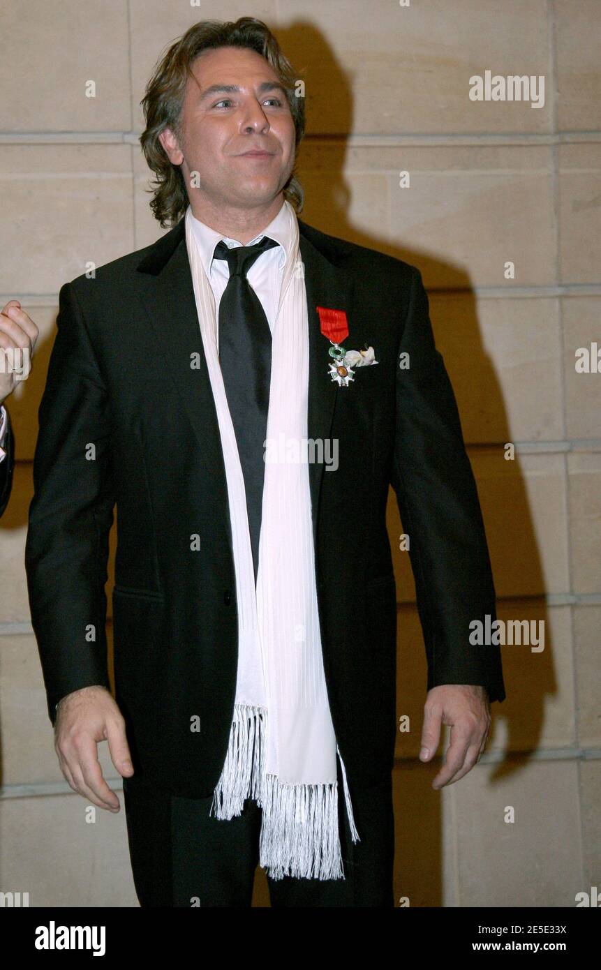 French tenor singer Roberto Alagna awarded by French President with the ...