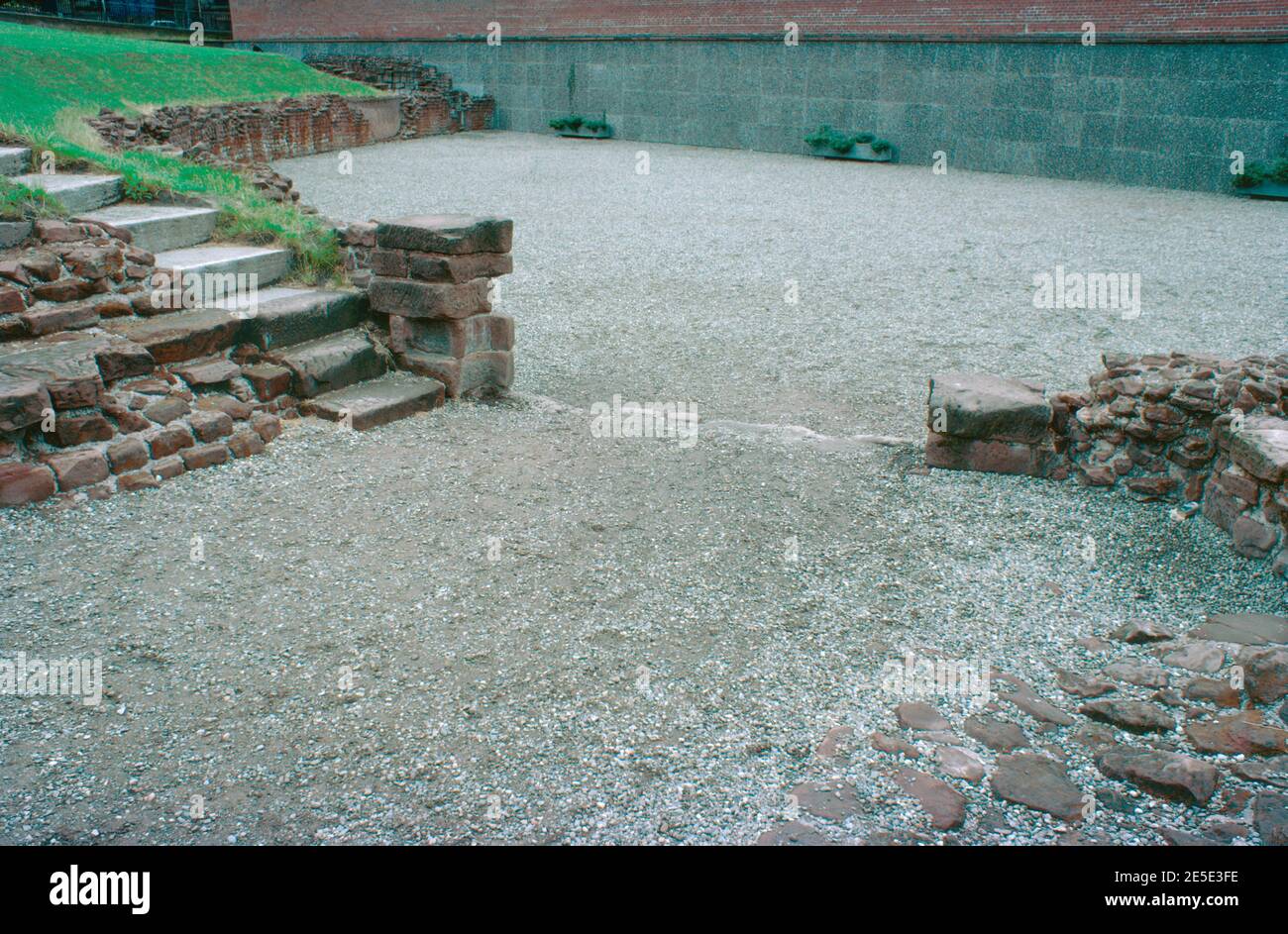 Ruins of Roman settlement and fort Deva Victrix in Chester, Cheshire ...