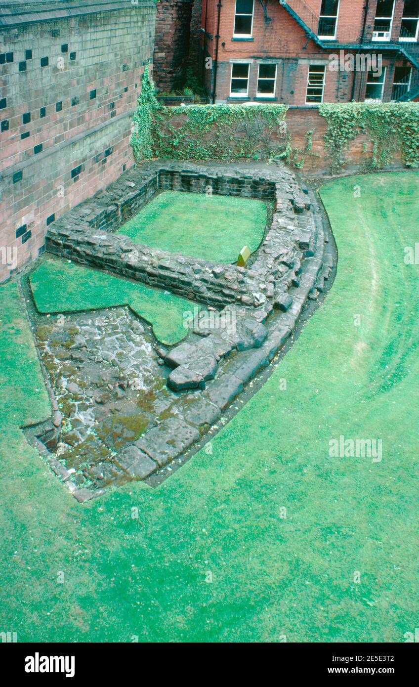 Ruins of Roman settlement and fort Deva Victrix in Chester, Cheshire ...