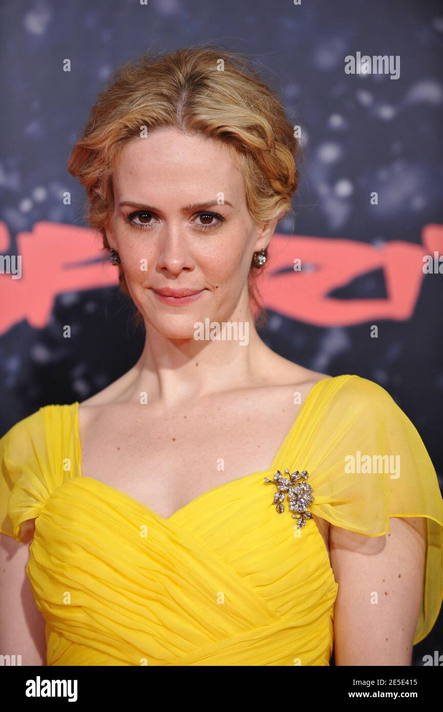 Sarah Paulson attending the premiere of 'The Spirit' held at the ...
