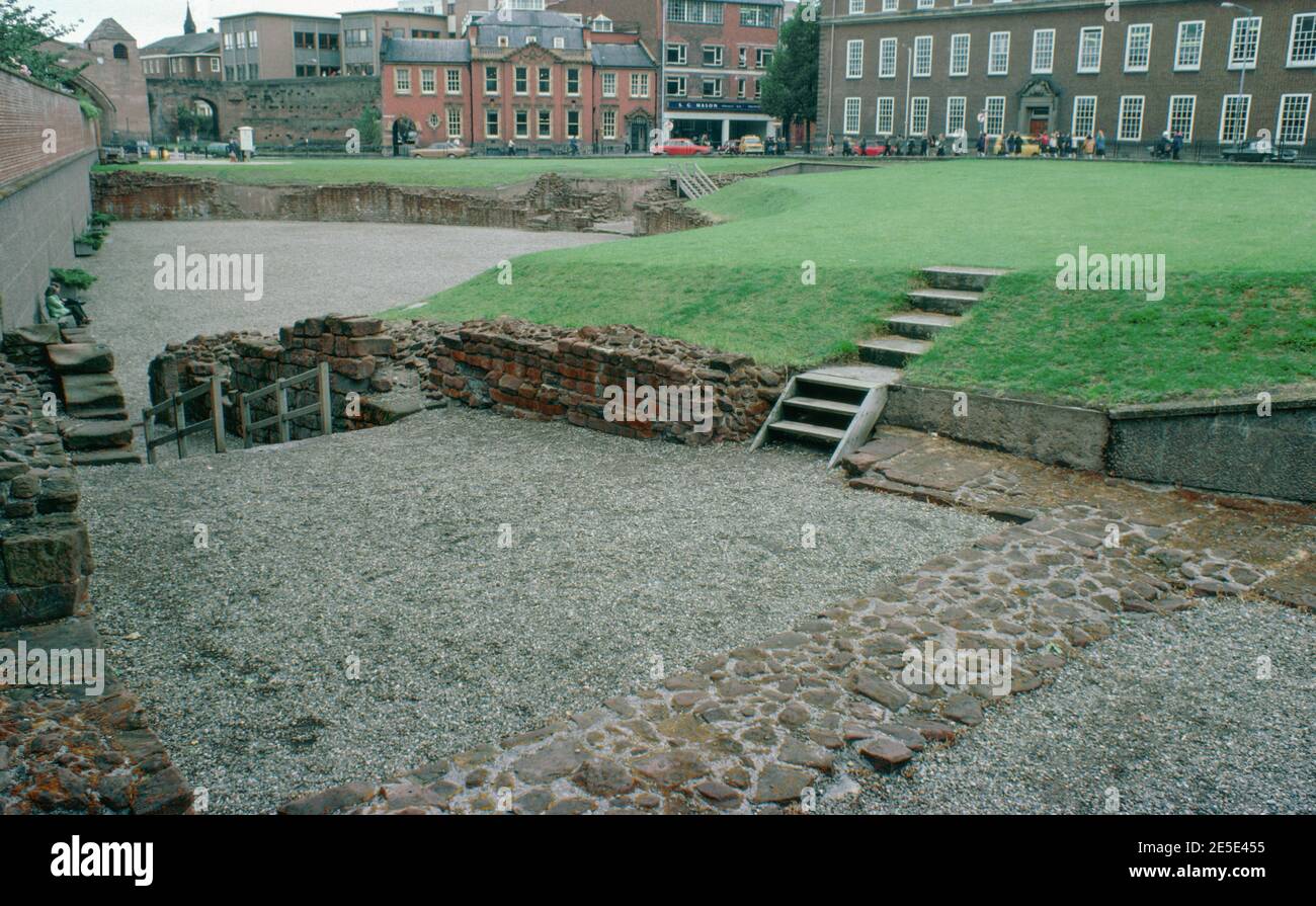 Ruins of Roman settlement and fort Deva Victrix in Chester, Cheshire ...