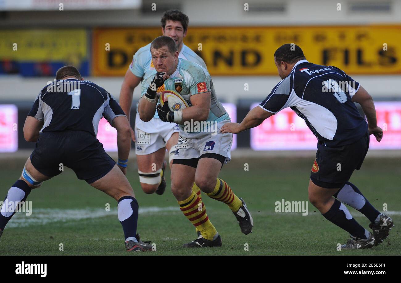 USAP's Marius Tincu during the French championship Top 14 rugby match ...