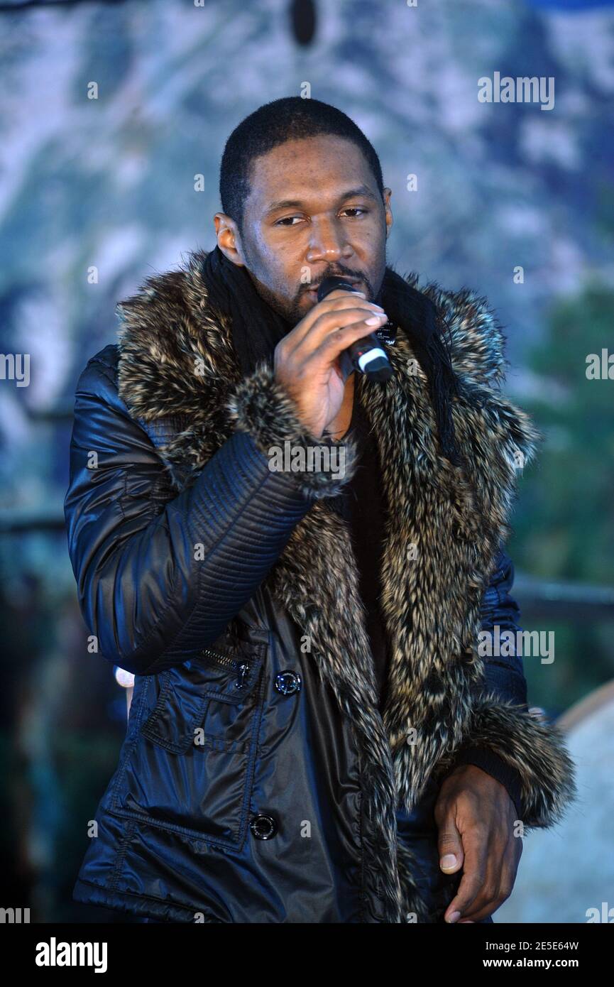 Slai performs live during the 'Milka Reve de Neige' benefit gala to the ...