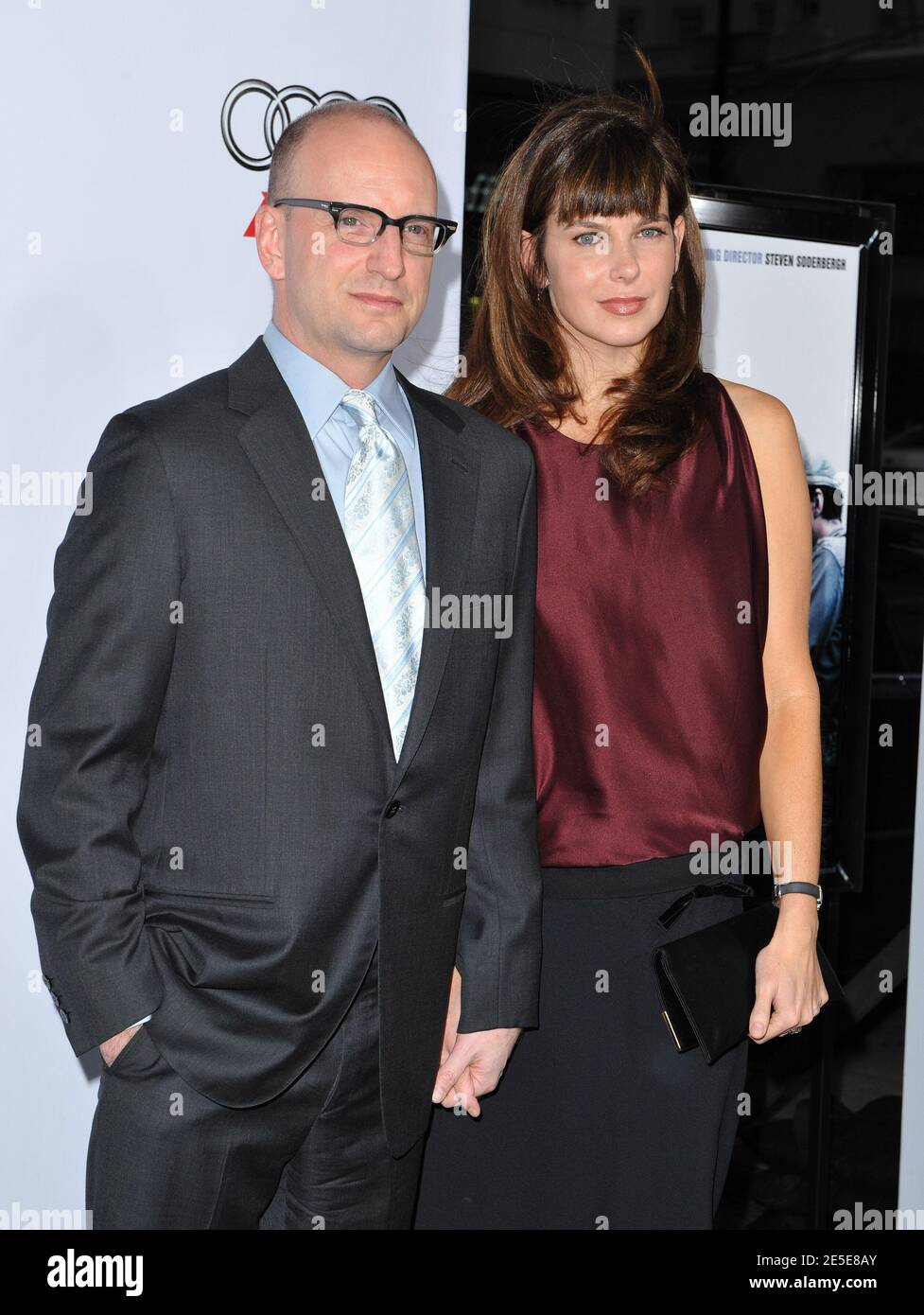 Director Steven Soderbergh and wife Jules Asner attend the screening of ...