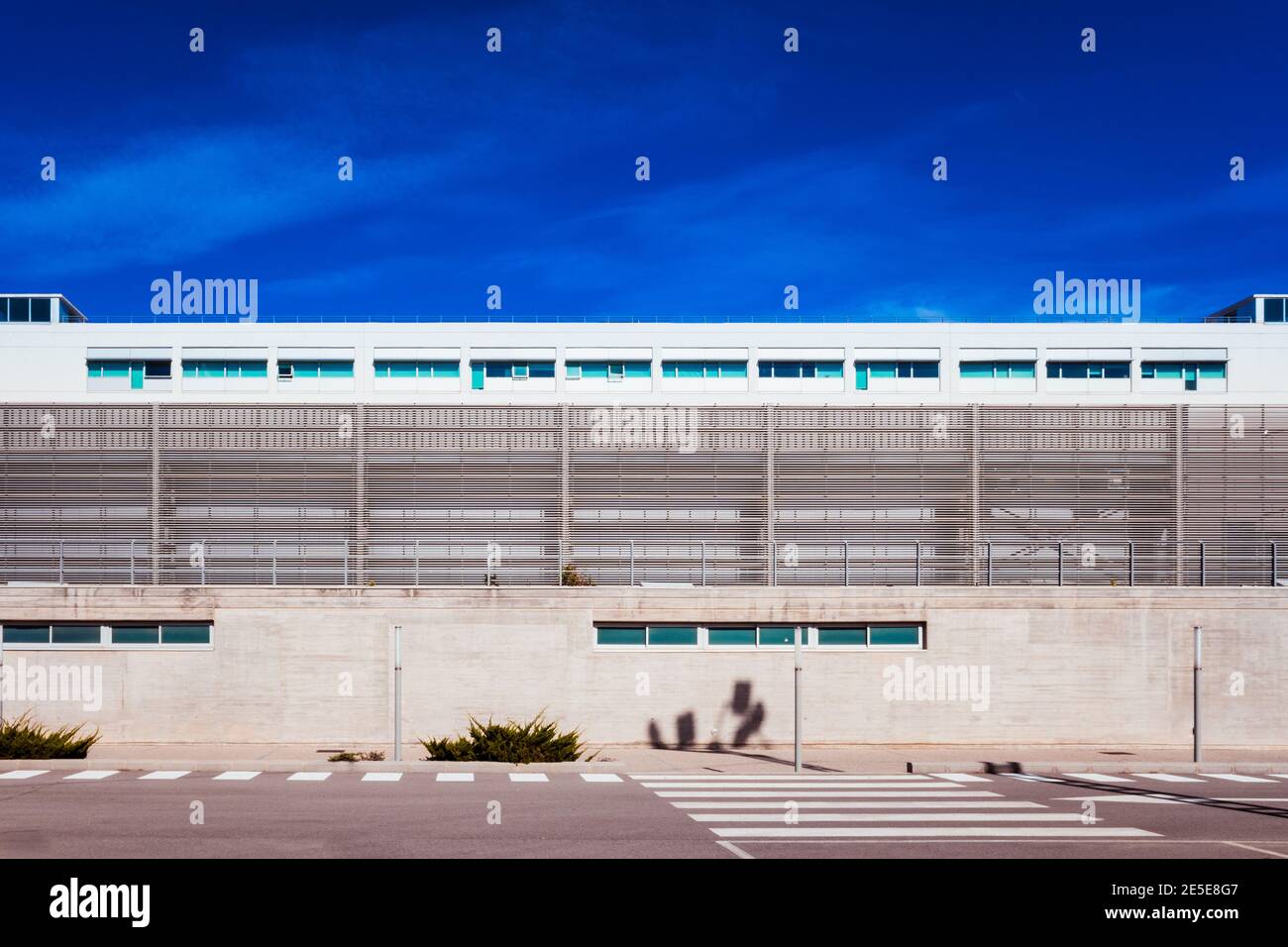 Facade of a generic building with simple diagonal lines Stock Photo - Alamy