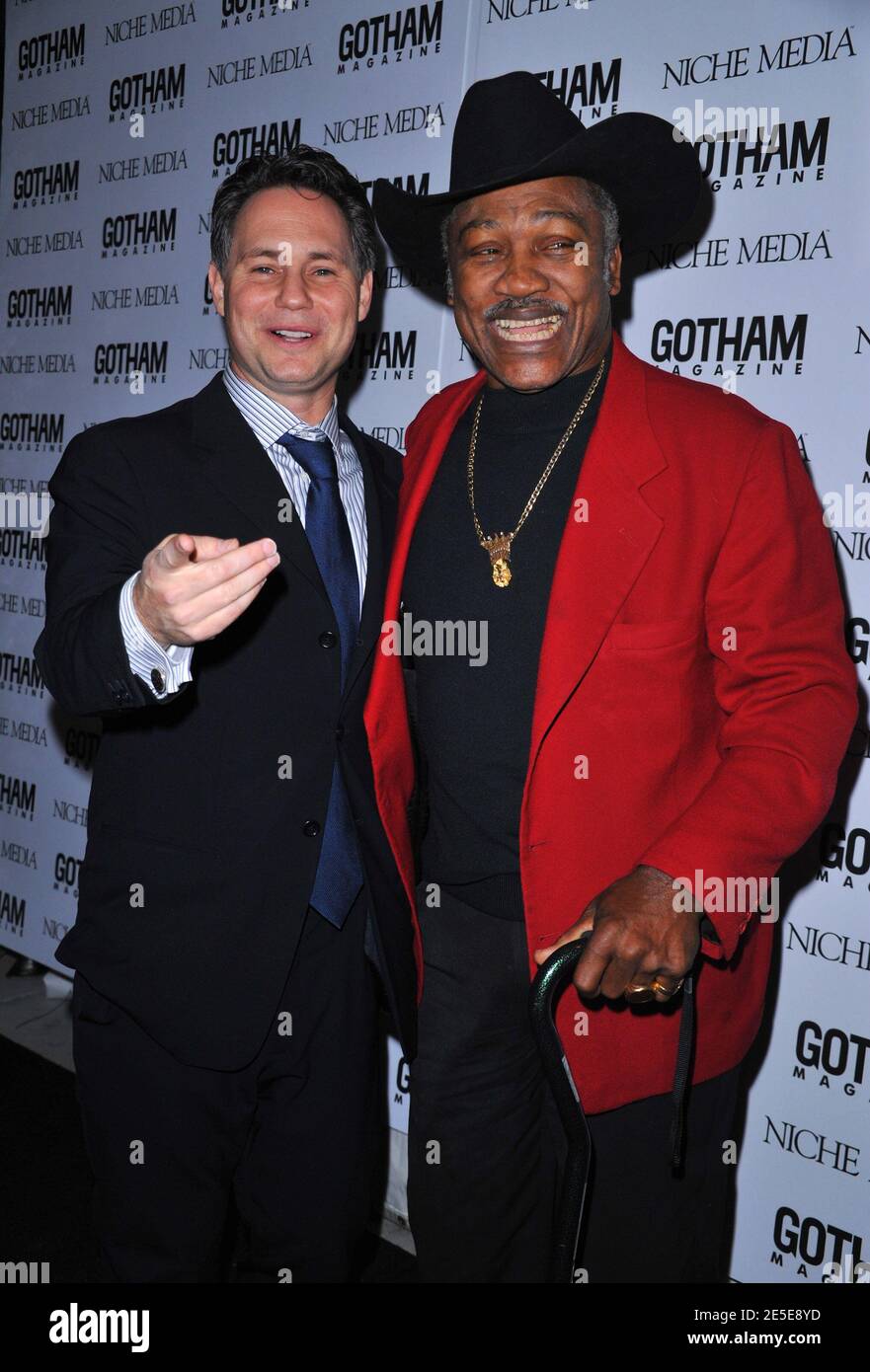 Niche Media CEO Jason Binn and boxer Joe Frazer attend Gotham Magazine's annual gala held at ...