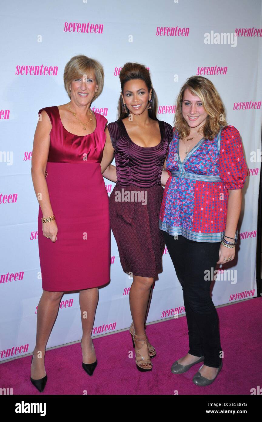 Editor of Seventeen magazine Jayne Jameson, singer Beyonce Knowles, and ...