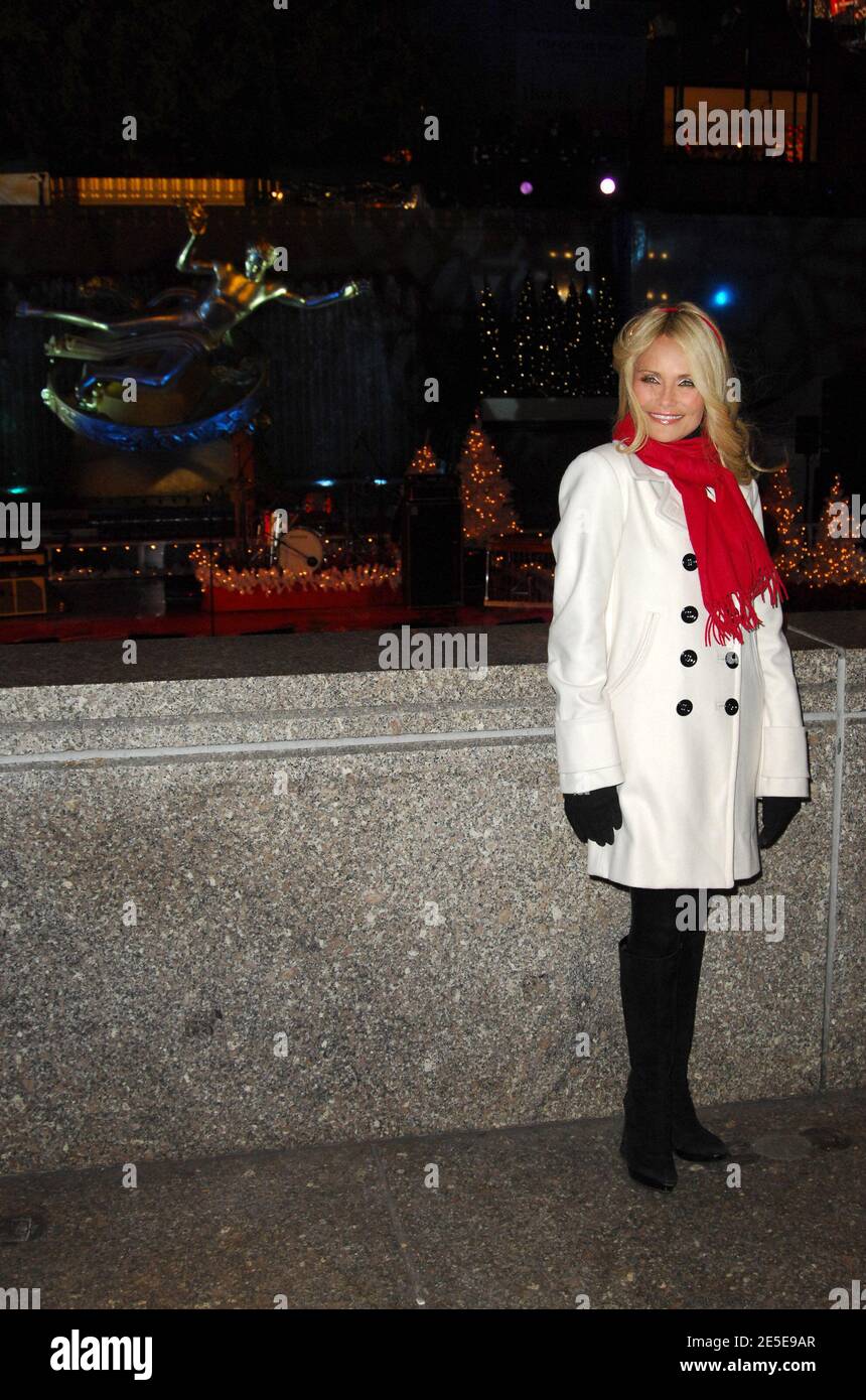 Singer Kristen Chenoweth attends the annual tree lighting ceremony and ...