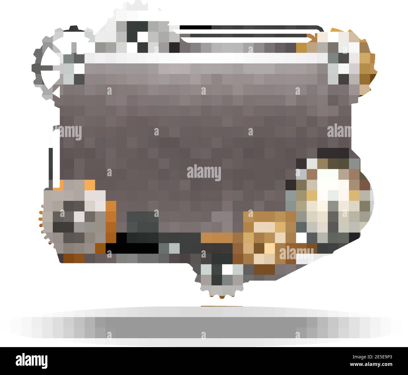 Steampunk frame in vintage style on white background isolated vector ...
