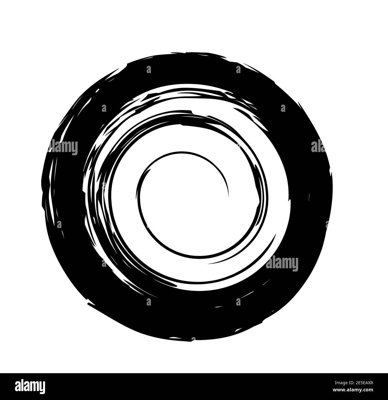 circle grunge brush paint ink art and splatter style Stock Vector Image ...