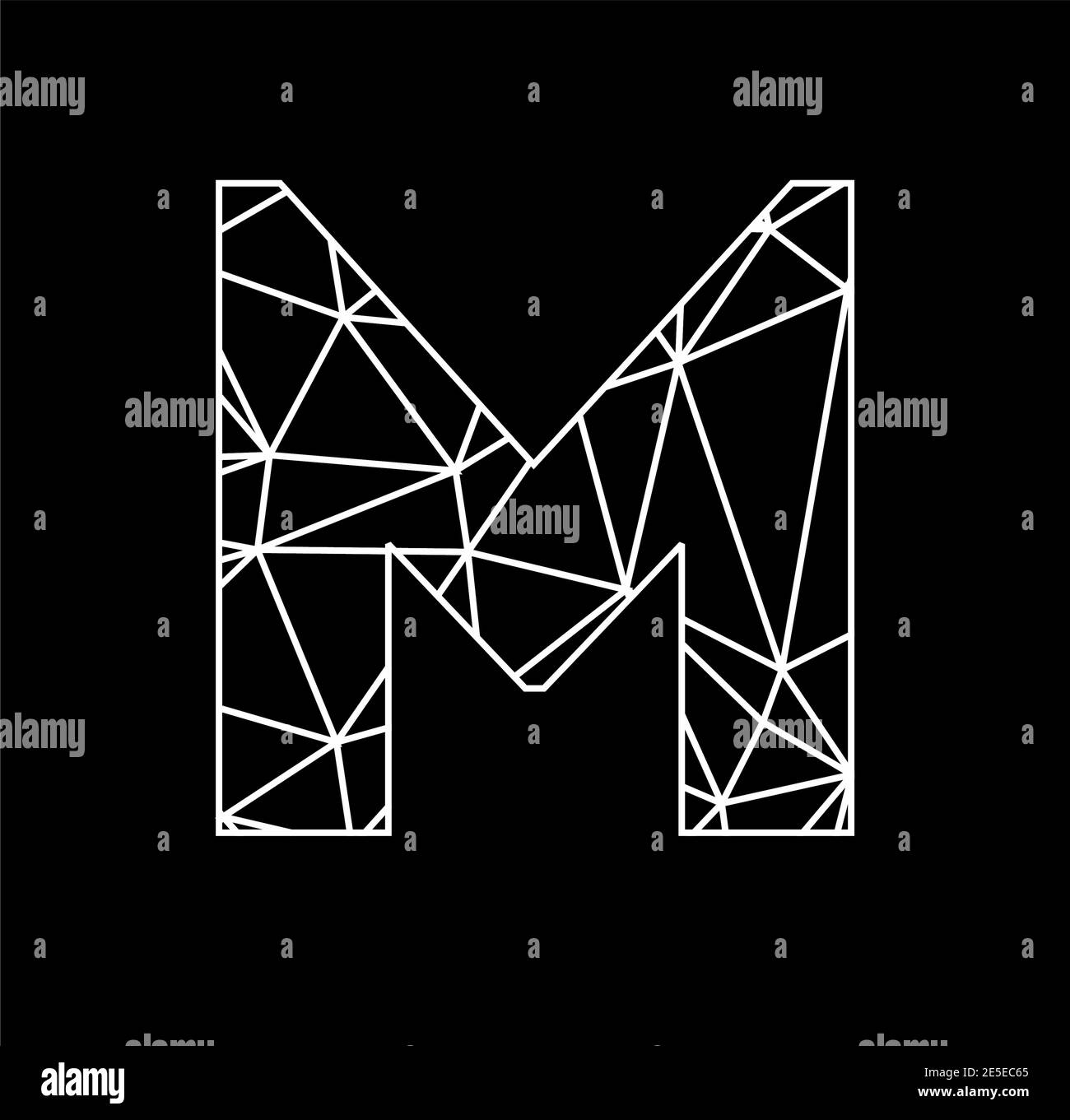 M geometric triangle block chain font Stock Vector Image & Art - Alamy