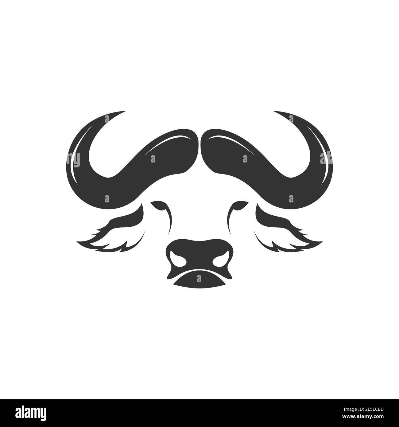 Vector of a bull head design on white background. Easy editable layered ...