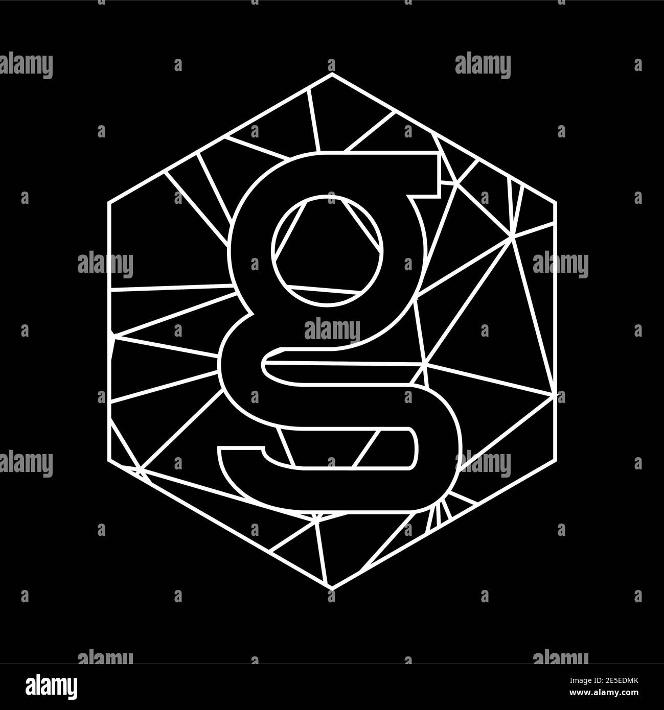 g geometric triangle blockchain font Stock Vector Image & Art - Alamy
