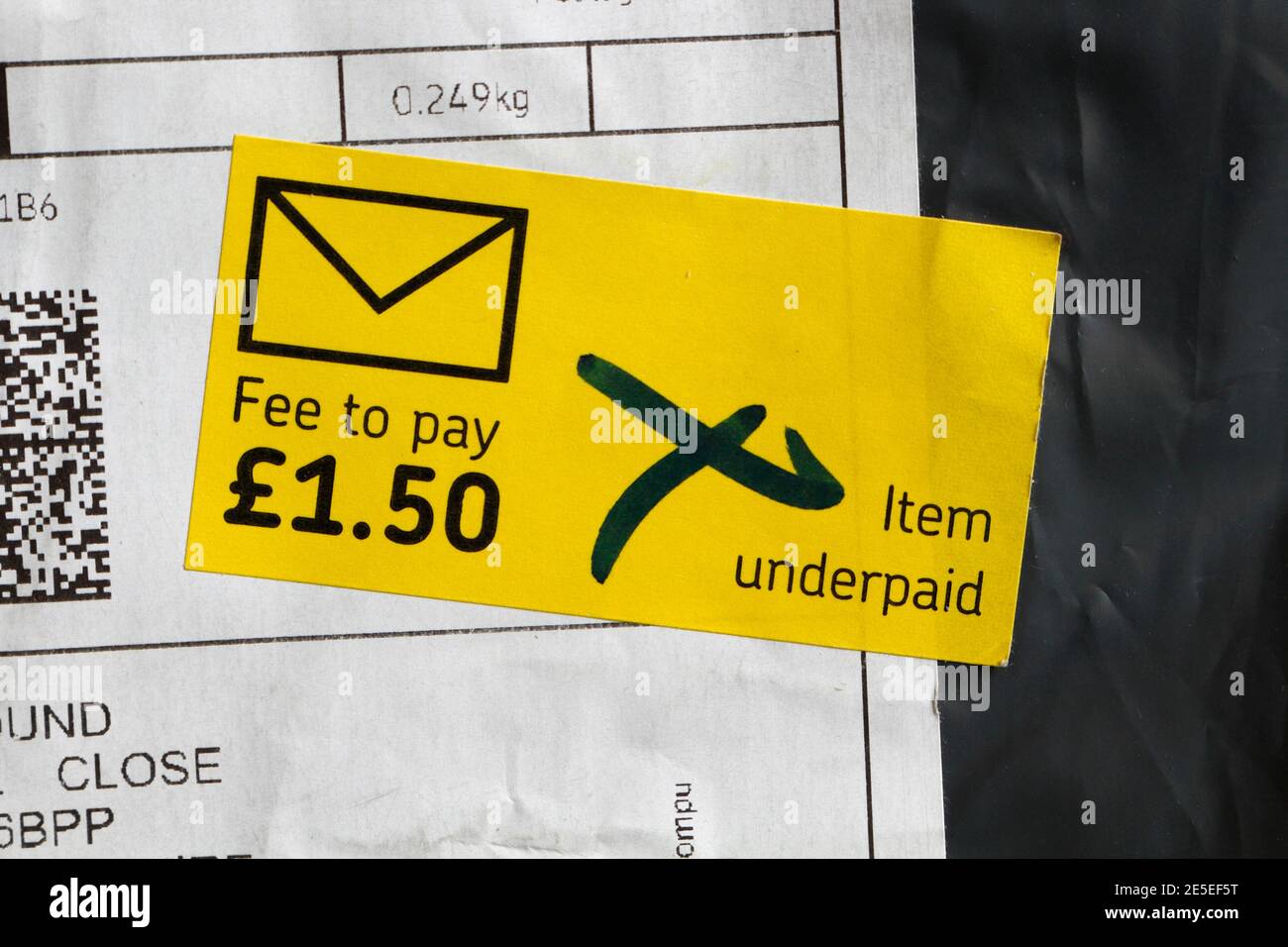 Royal Mail Parcel Letter Fee To Pay Sticker Item Underpaid Stock 