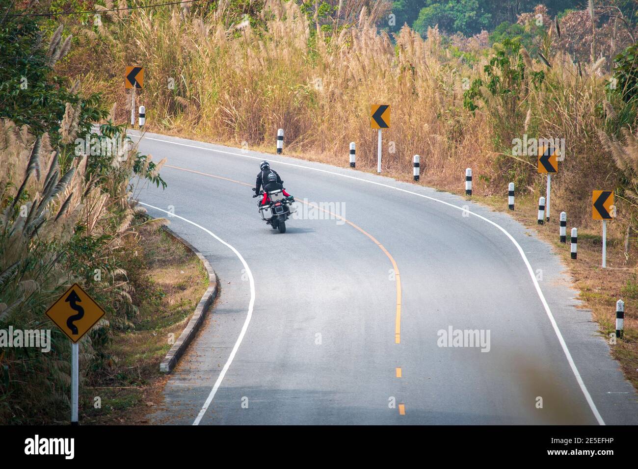 Roads in the mountains, Represents travel Very difficult Stock Photo ...