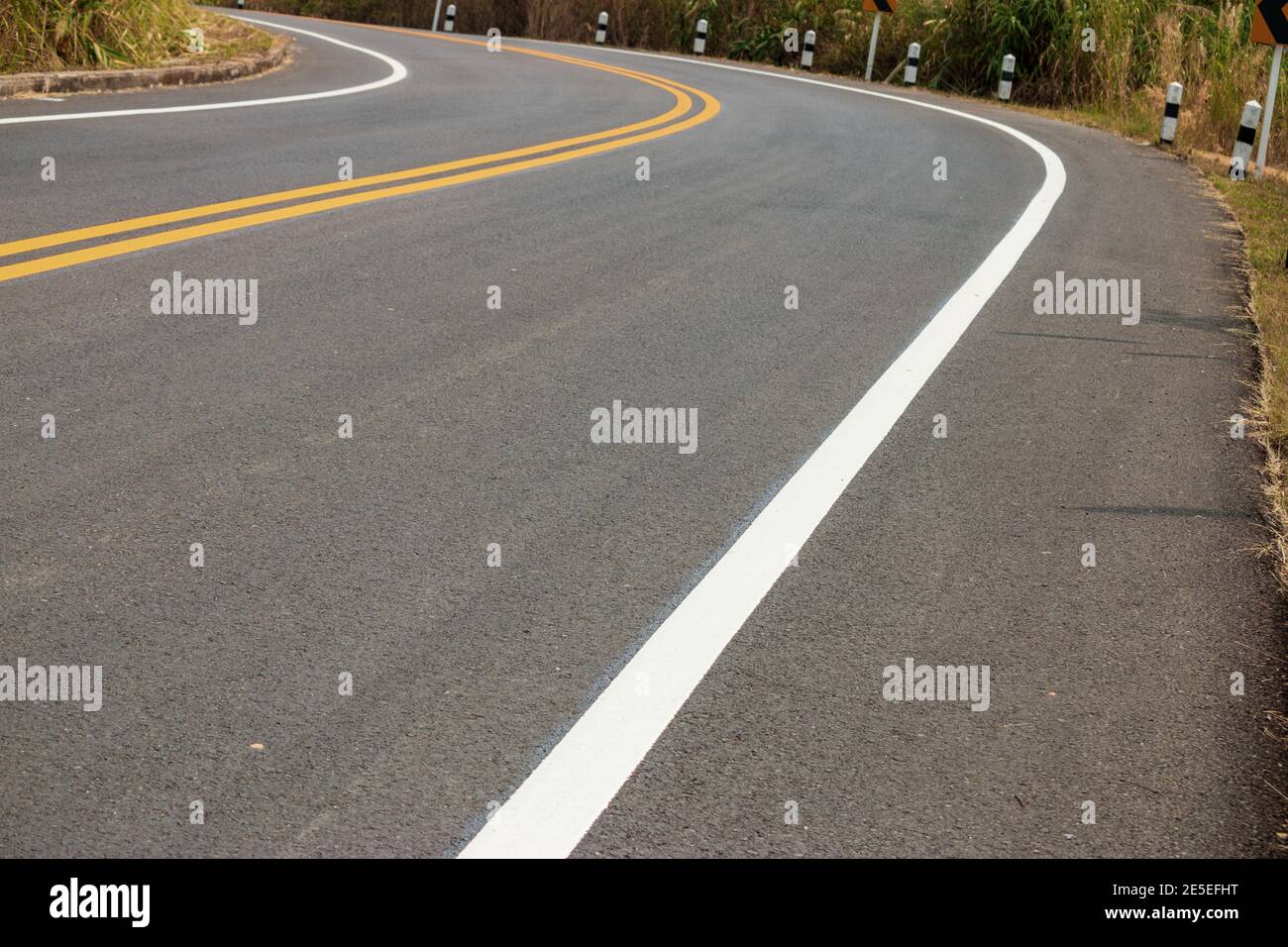 Roads in the mountains, Represents travel Very difficult Stock Photo ...