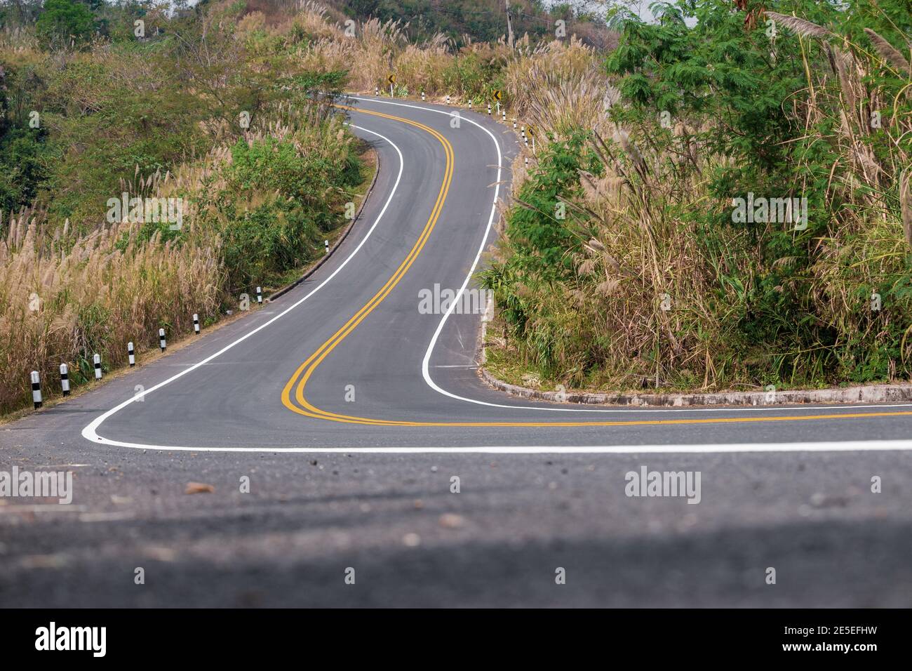 Roads in the mountains, Represents travel Very difficult Stock Photo ...