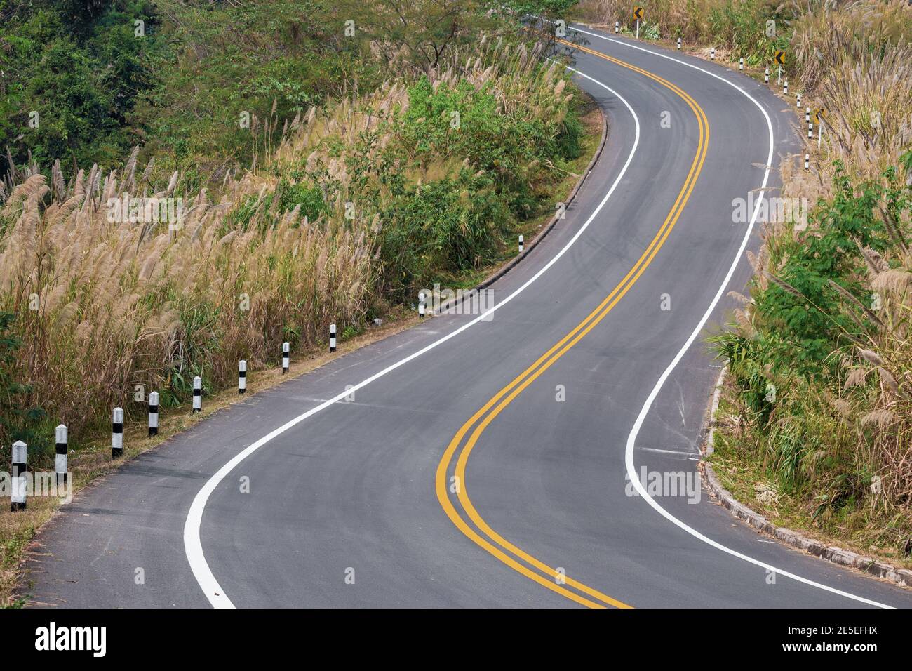 Roads in the mountains, Represents travel Very difficult Stock Photo ...