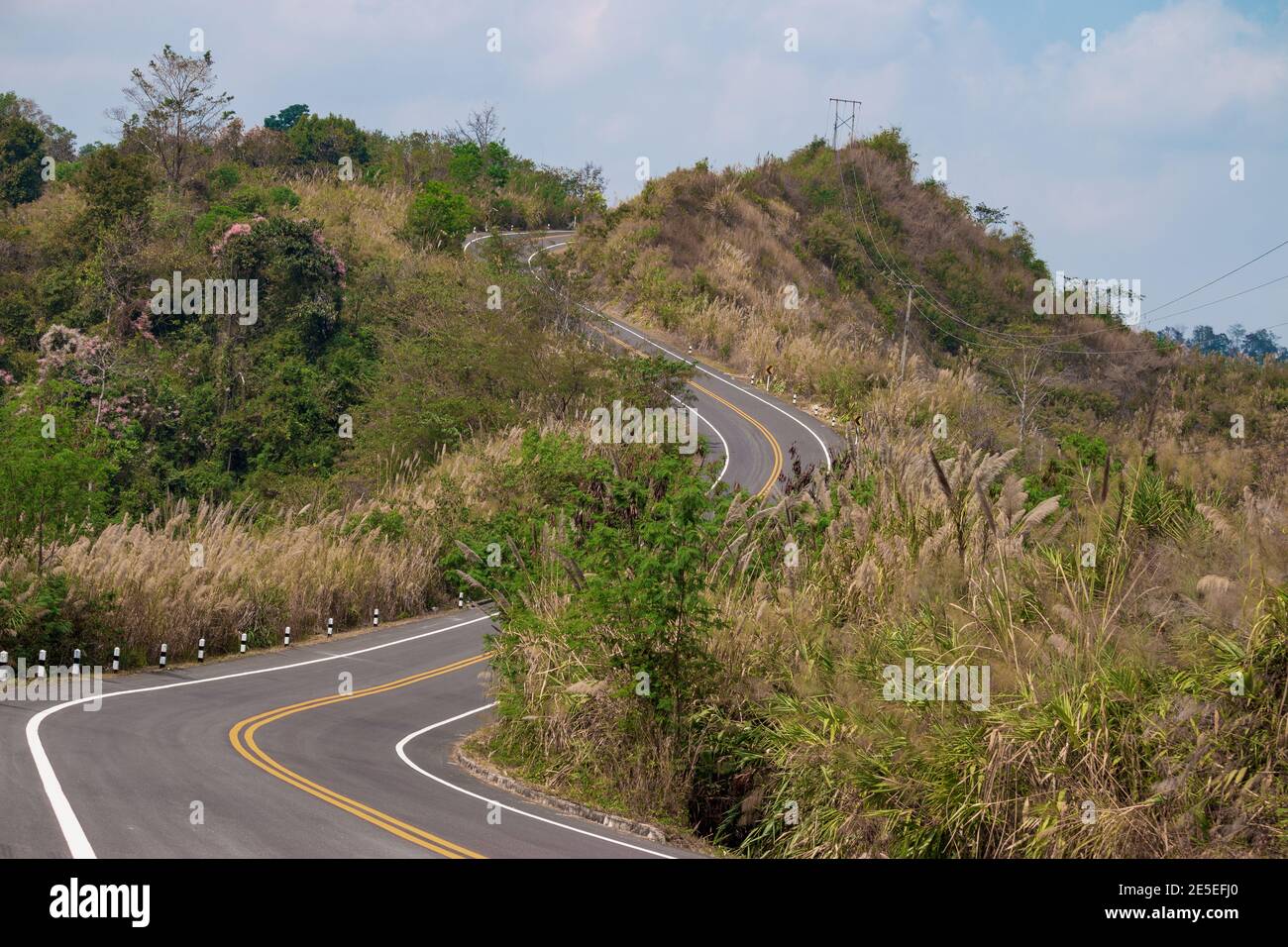 Roads in the mountains, Represents travel Very difficult Stock Photo ...