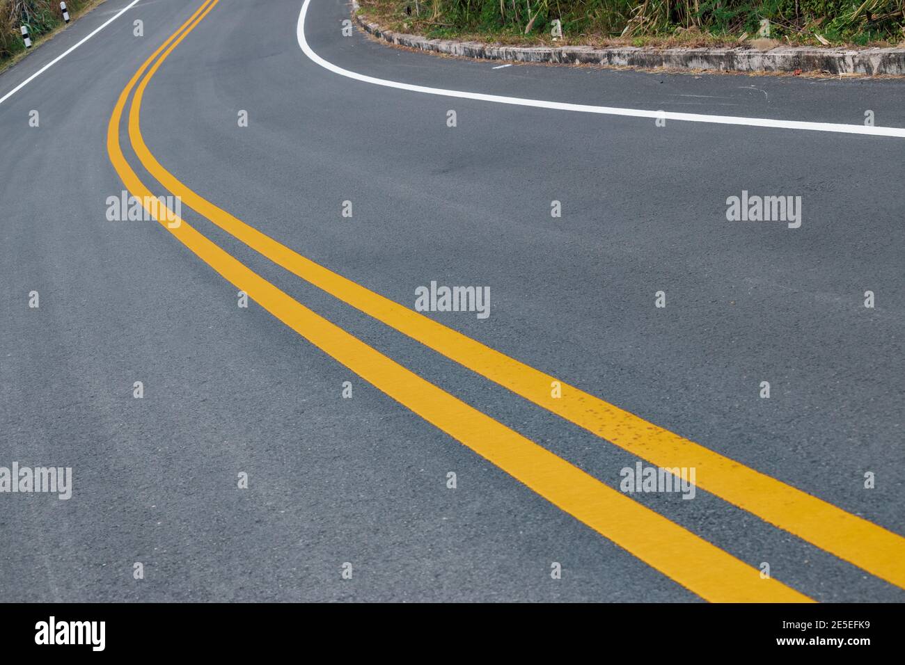Roads in the mountains, Represents travel Very difficult Stock Photo ...