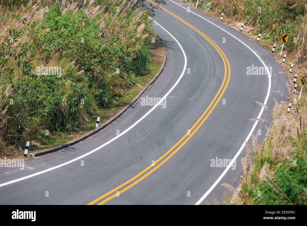 Roads in the mountains, Represents travel Very difficult Stock Photo ...