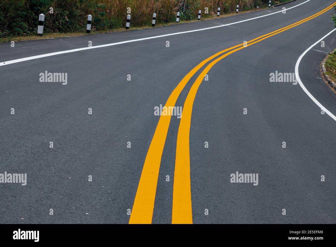 Roads in the mountains, Represents travel Very difficult Stock Photo ...