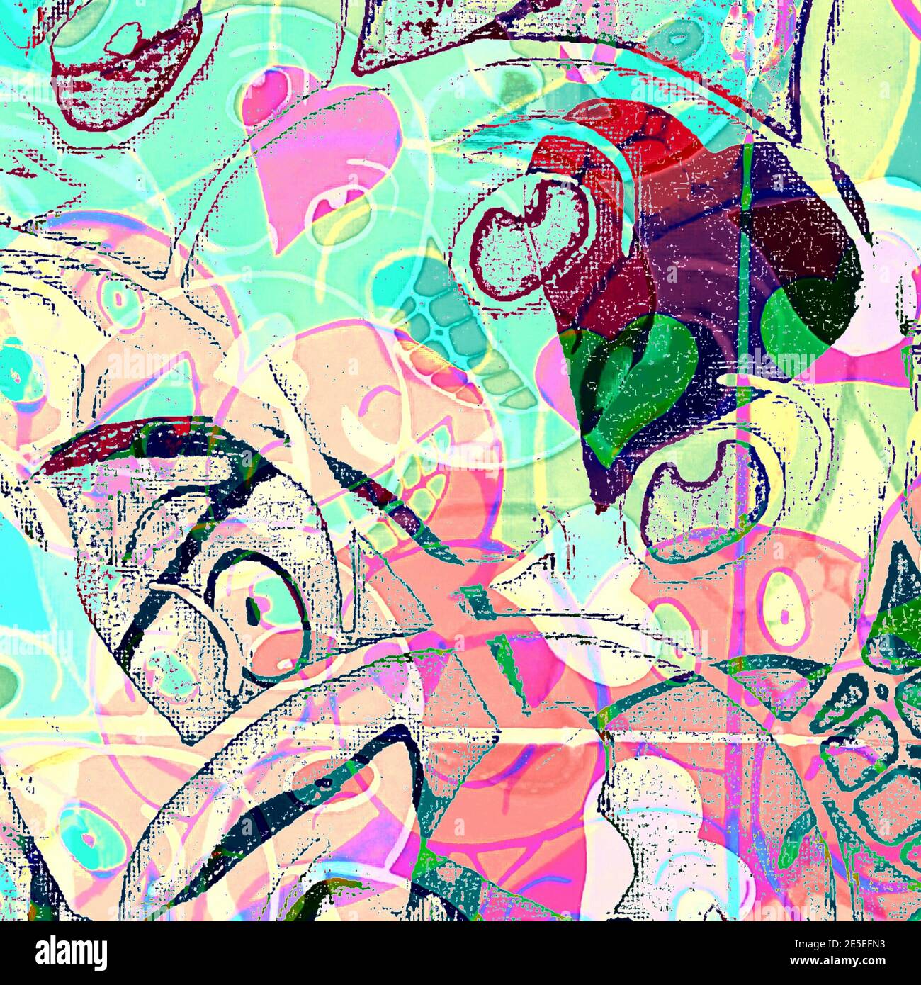 Funny smiling background. Illustration Stock Photo - Alamy