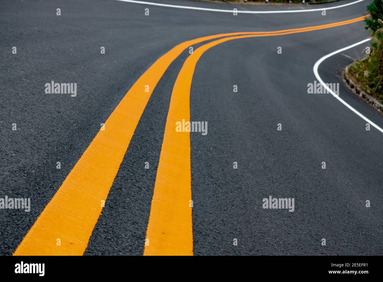 Roads in the mountains, Represents travel Very difficult Stock Photo ...