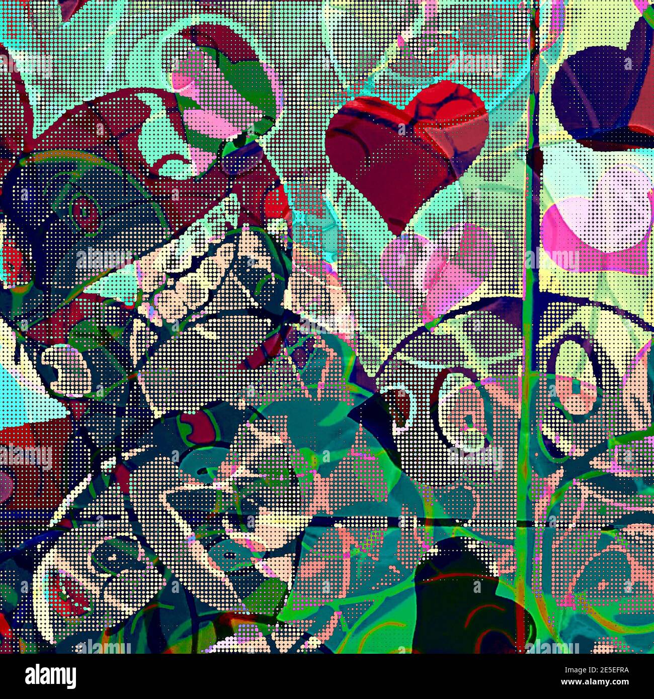 Funny smiling background. Illustration Stock Photo - Alamy