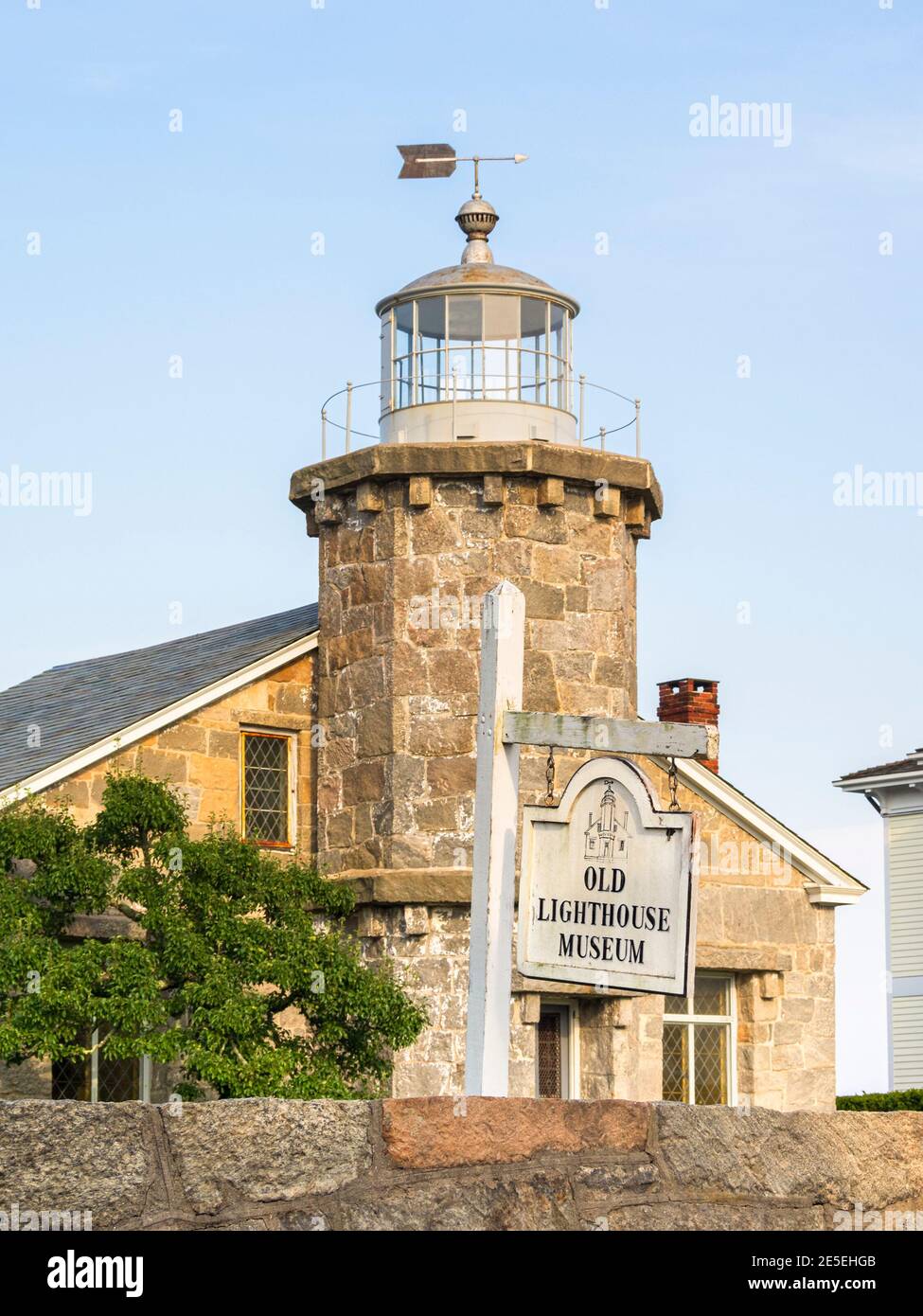 Old Lighthouse Museum, Stonington, Connecticut. This quaint l 19th ...