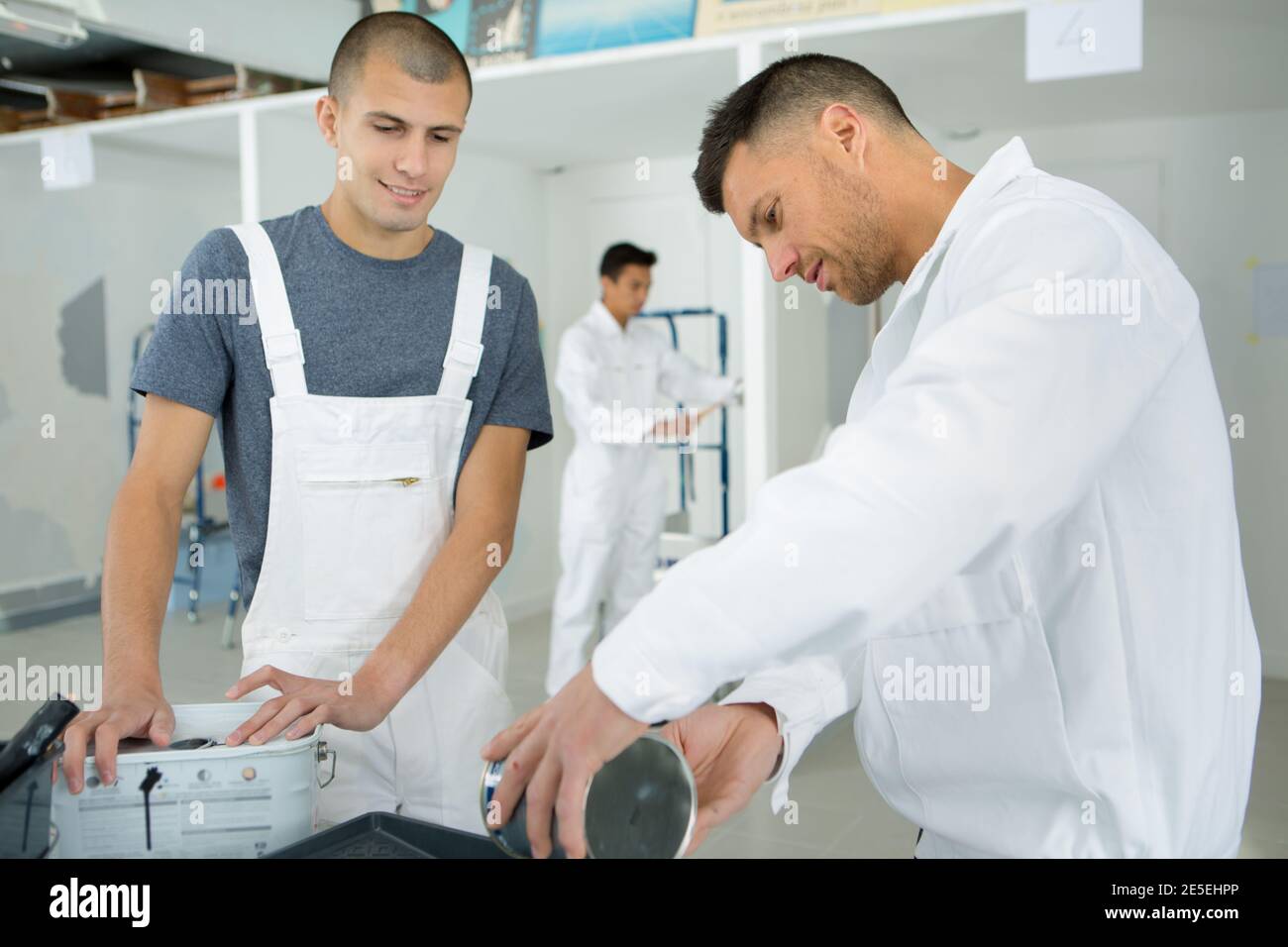 portrait of two male painters Stock Photo - Alamy