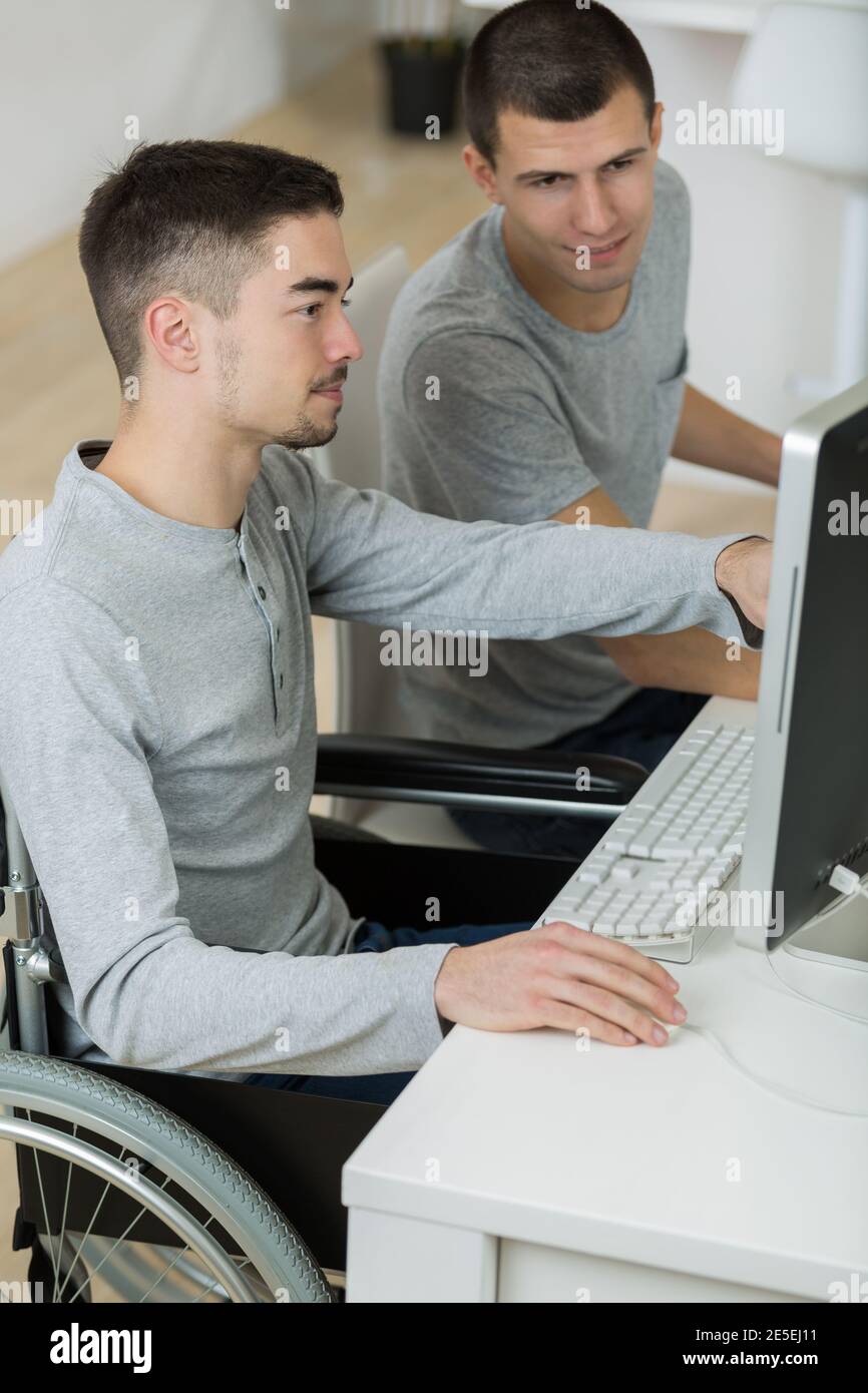 portrait of a disabled man Stock Photo - Alamy