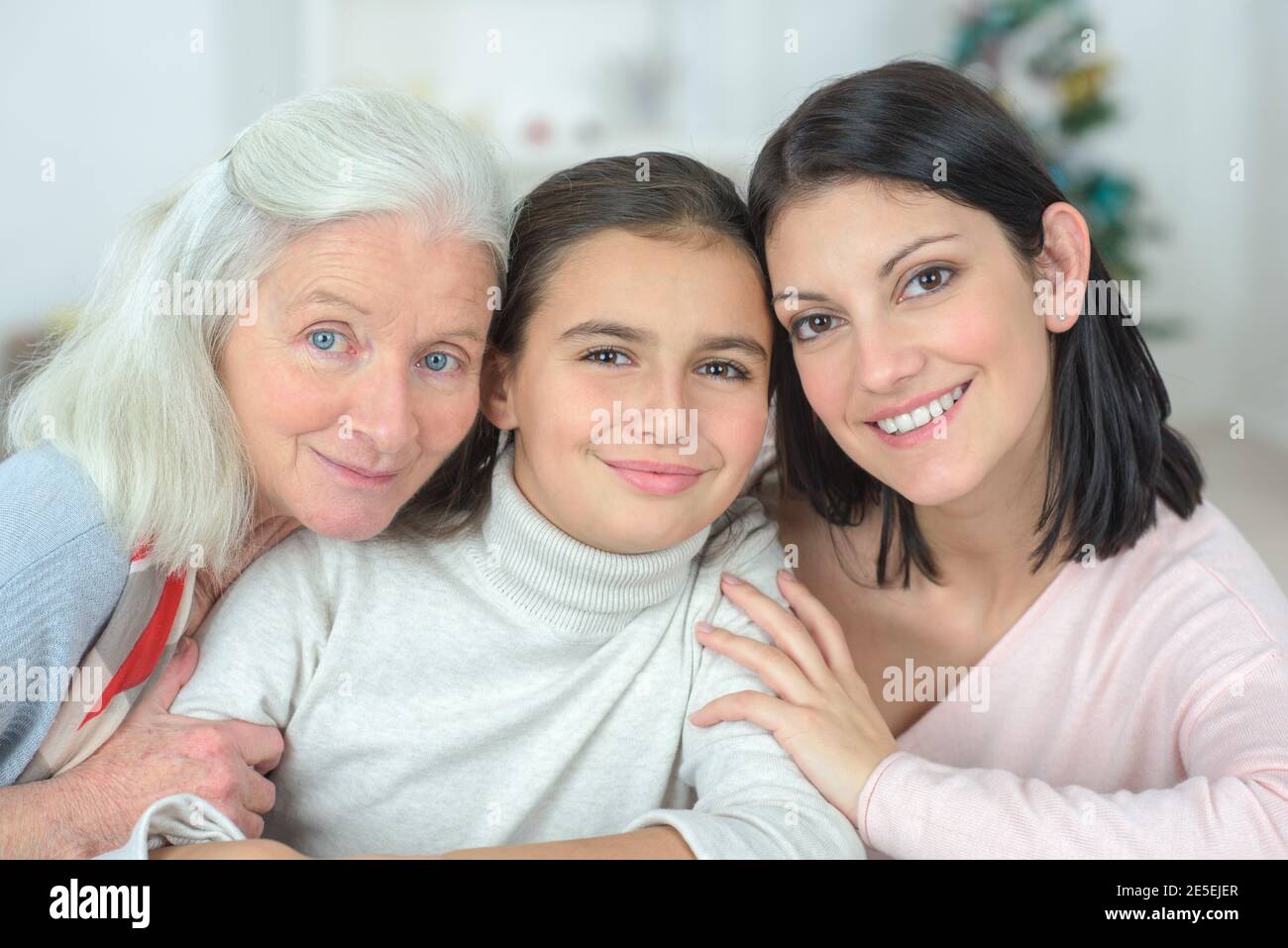 portrait of three family members Stock Photo - Alamy