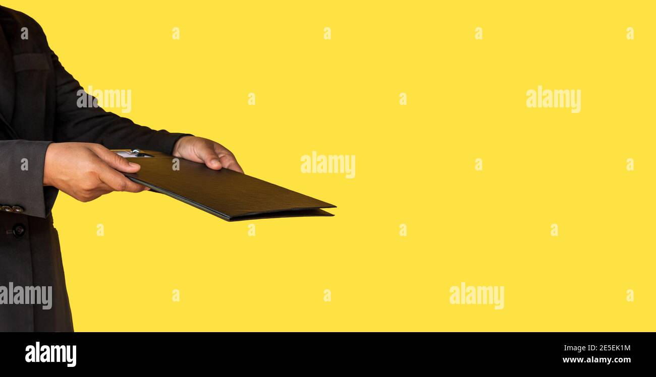 The person providing the file to the customer or co-worker Stock Photo ...