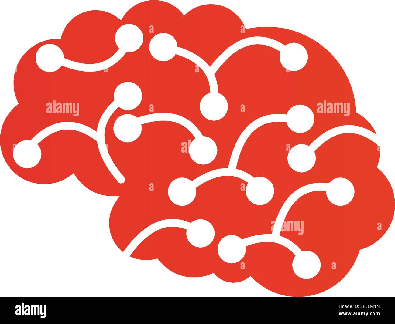 Brain illustration logo design vector template Stock Vector Image & Art - Alamy