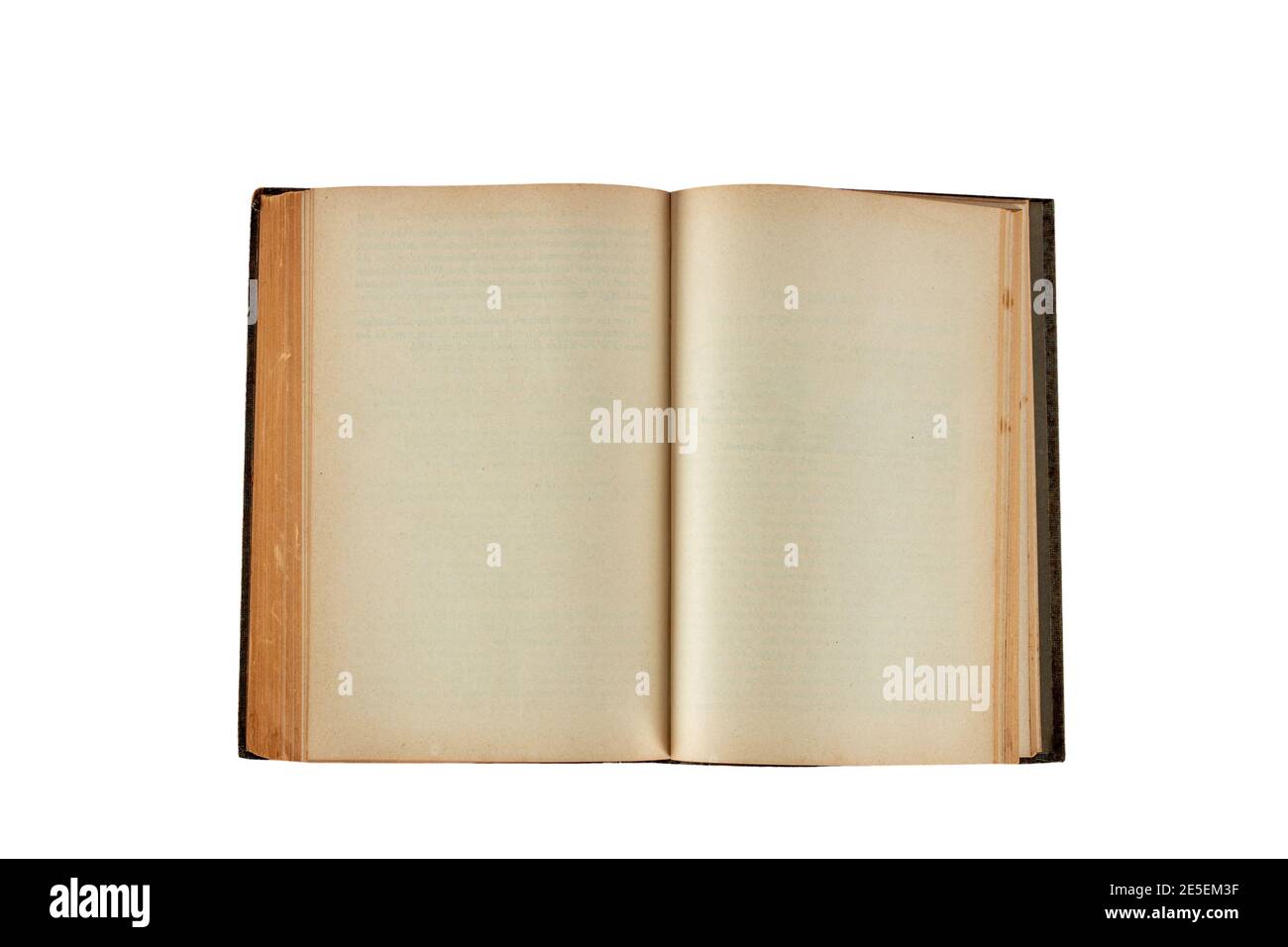 Old book open isolated on white background, Top view Stock Photo - Alamy