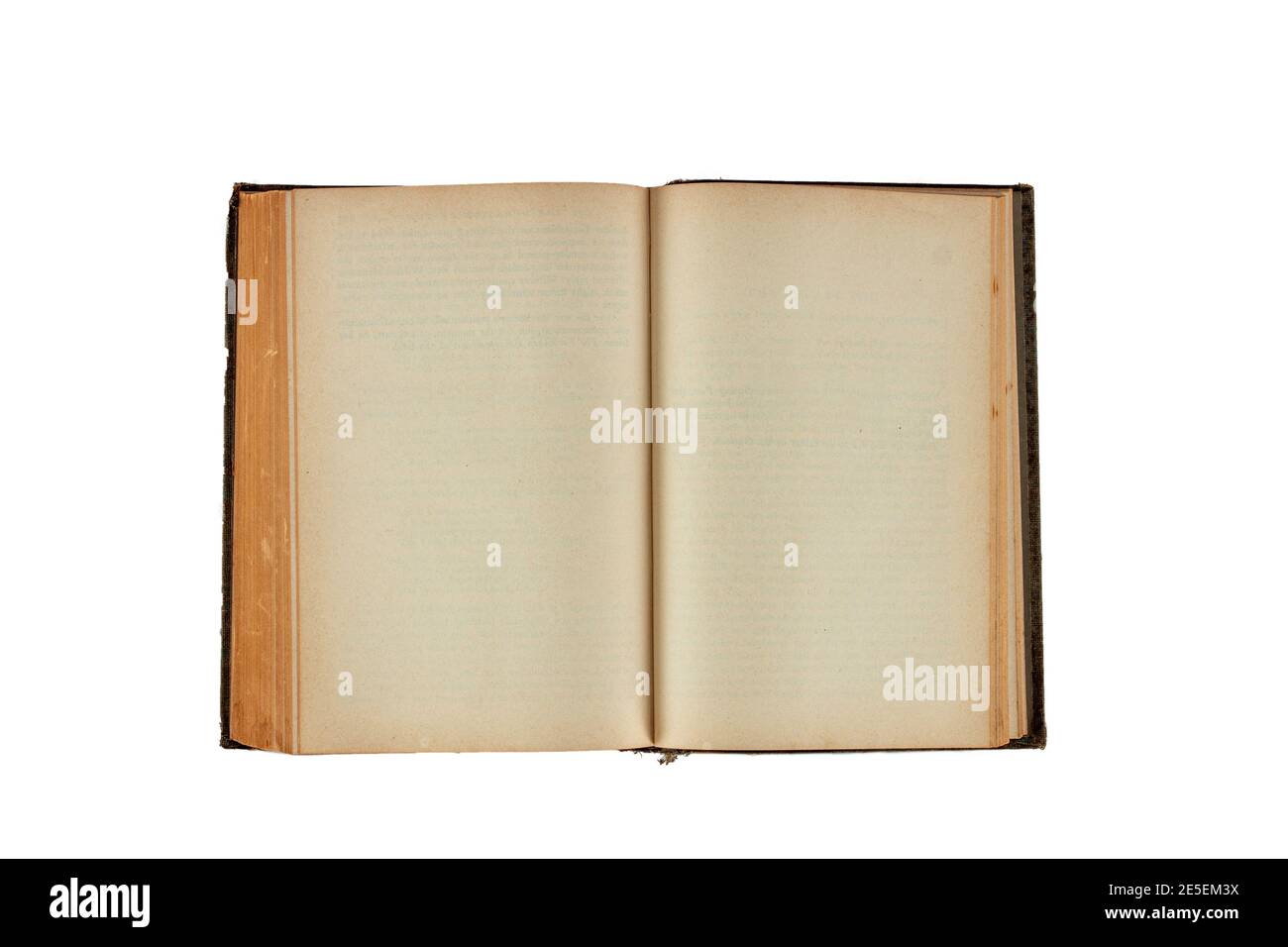 Old book open isolated on white background, Top view Stock Photo - Alamy
