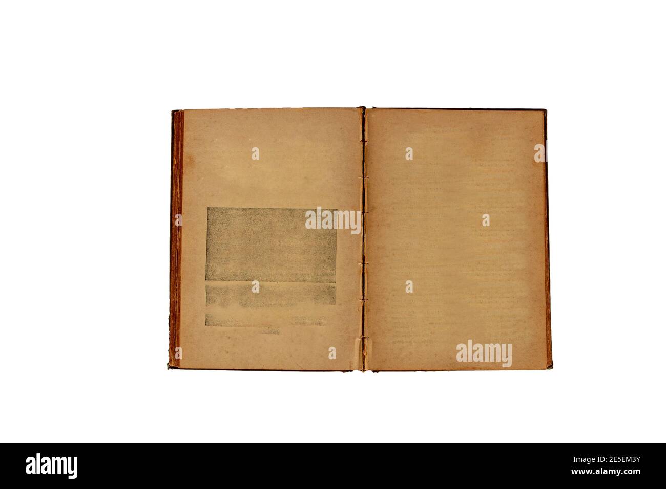 Old book open isolated on white background, Top view Stock Photo - Alamy