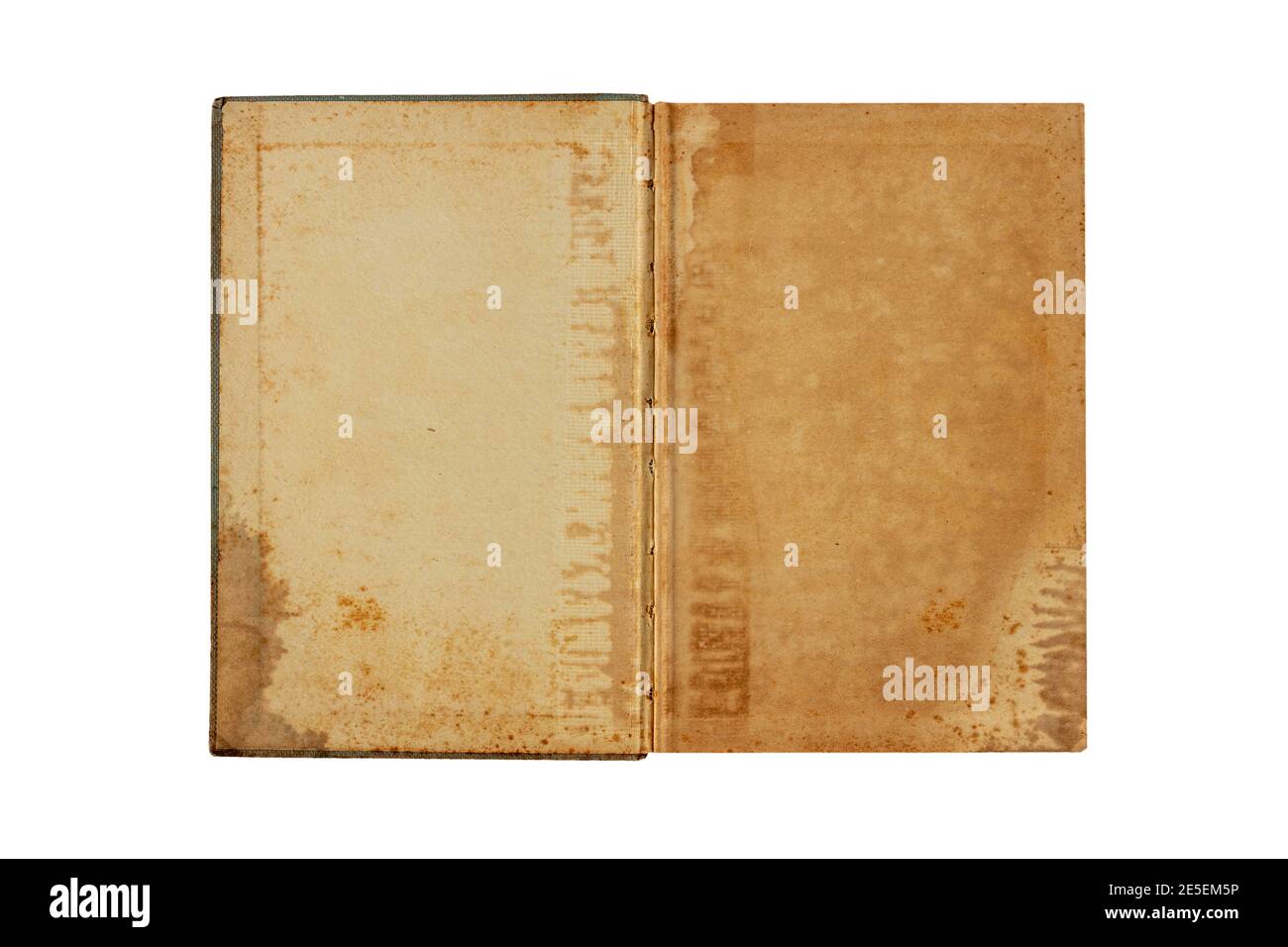 Old book open isolated on white background, Top view Stock Photo - Alamy