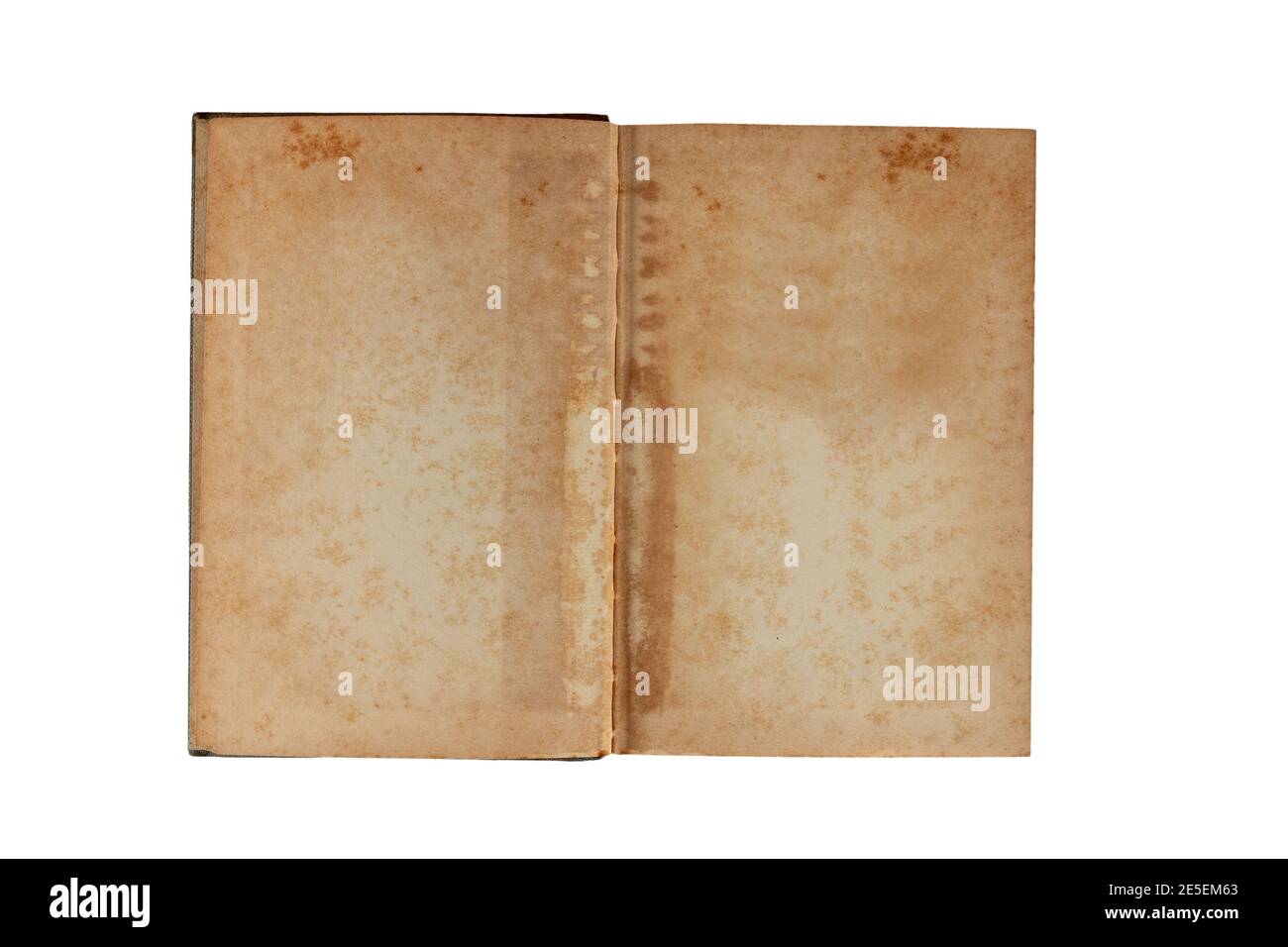 Old book open isolated on white background, Top view Stock Photo - Alamy