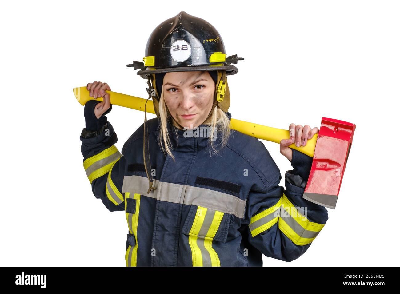 Firefighter Holding Axe